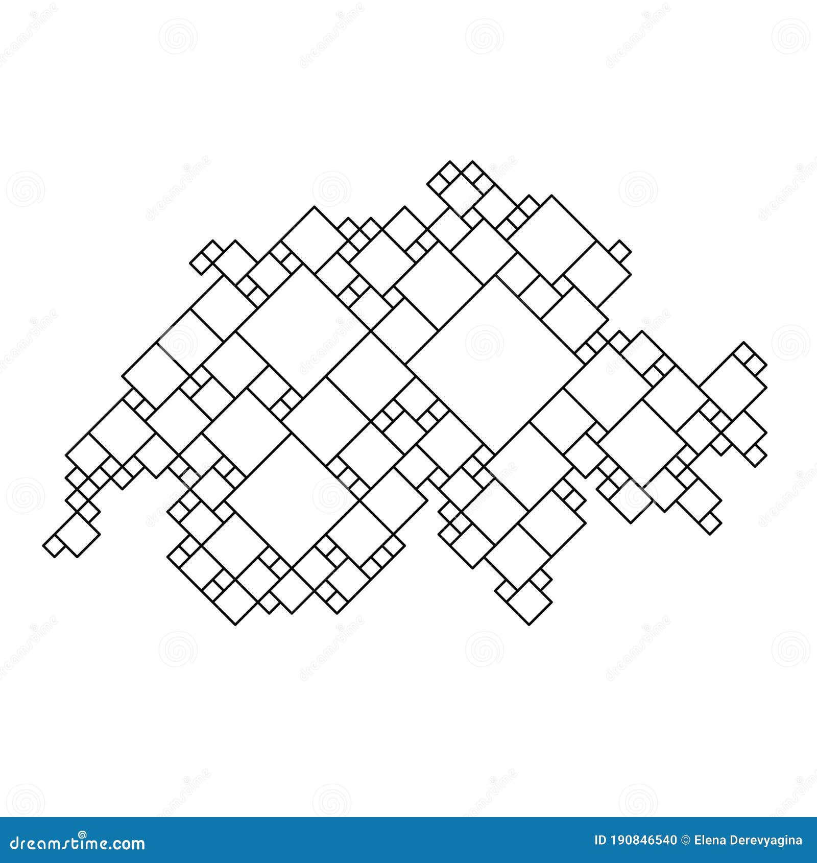 Switzerland Map from Black Pattern from a Grid of Squares of Different ...