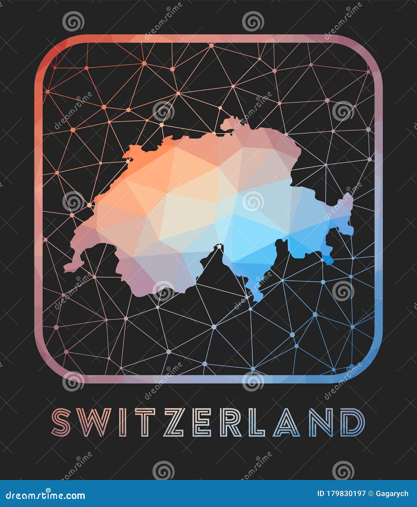 Switzerland map design. stock vector. Illustration of europe - 179830197