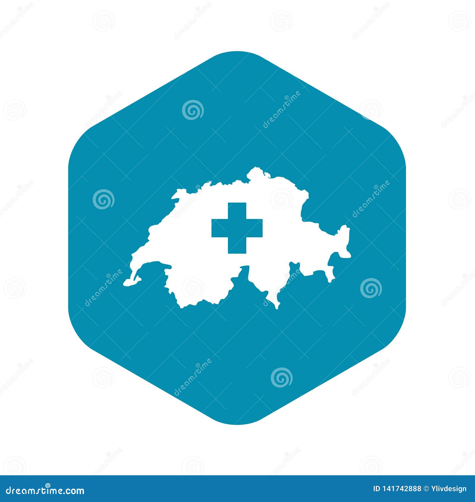 Switzerland Map Icon, Simple Style Stock Vector - Illustration of sign ...