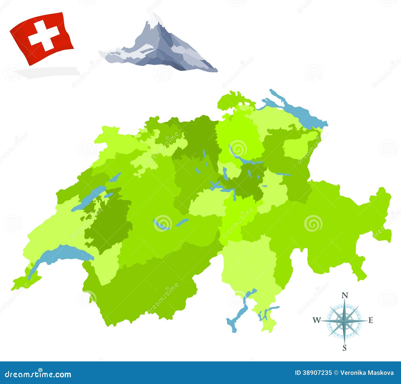 Switzerland stock vector. Illustration of direction, golden - 38907235