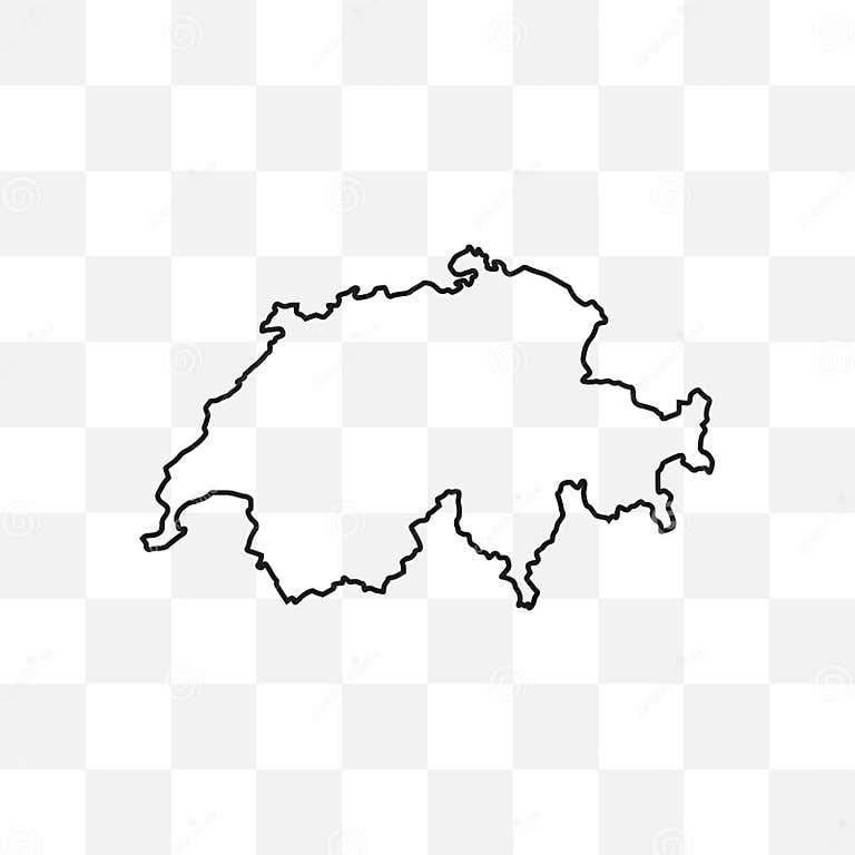 Switzerland Map on Transparent Background. Vector Illustration Stock ...