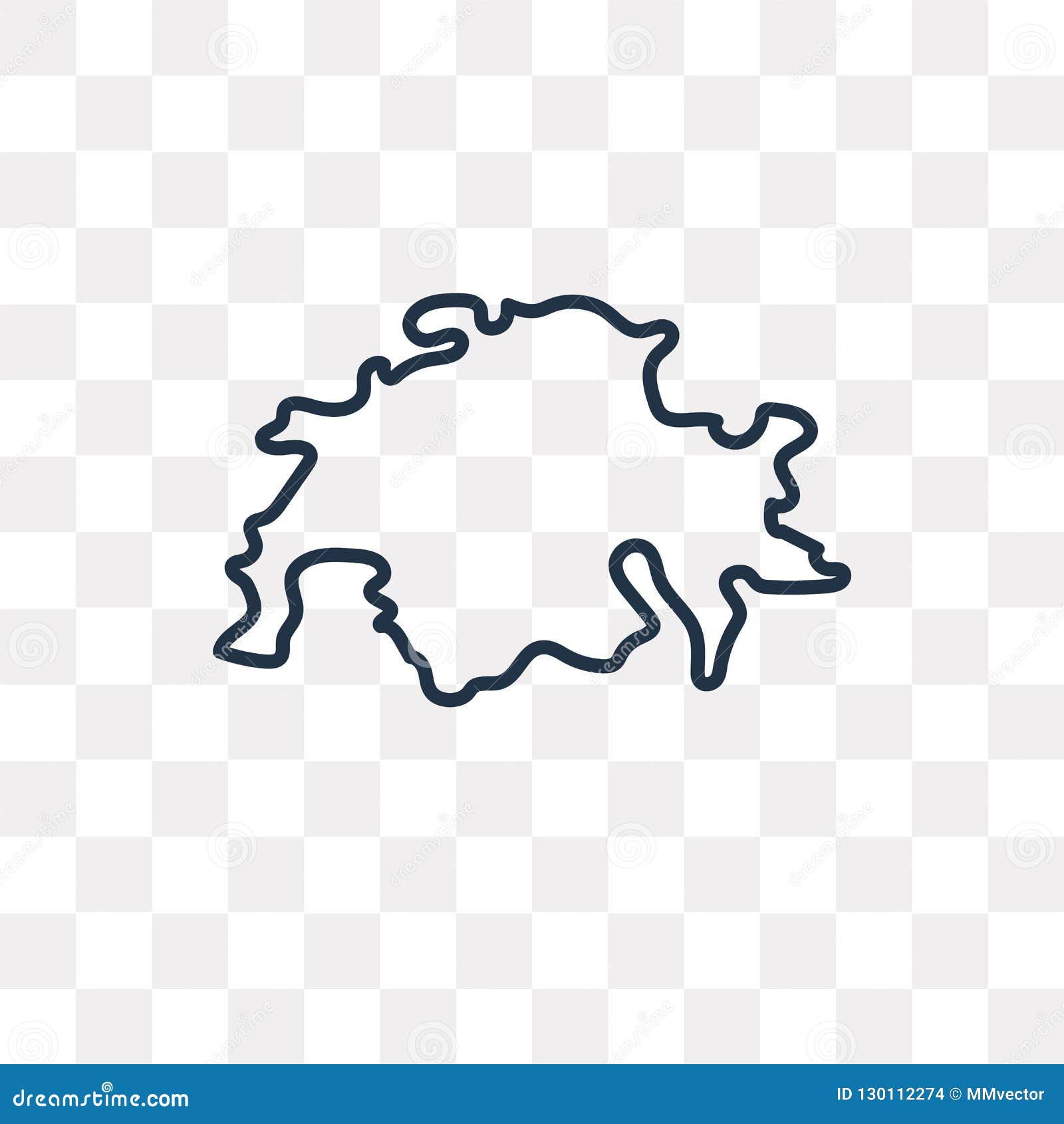 Switzerland Map Vector Icon Isolated on Transparent Background, Stock ...