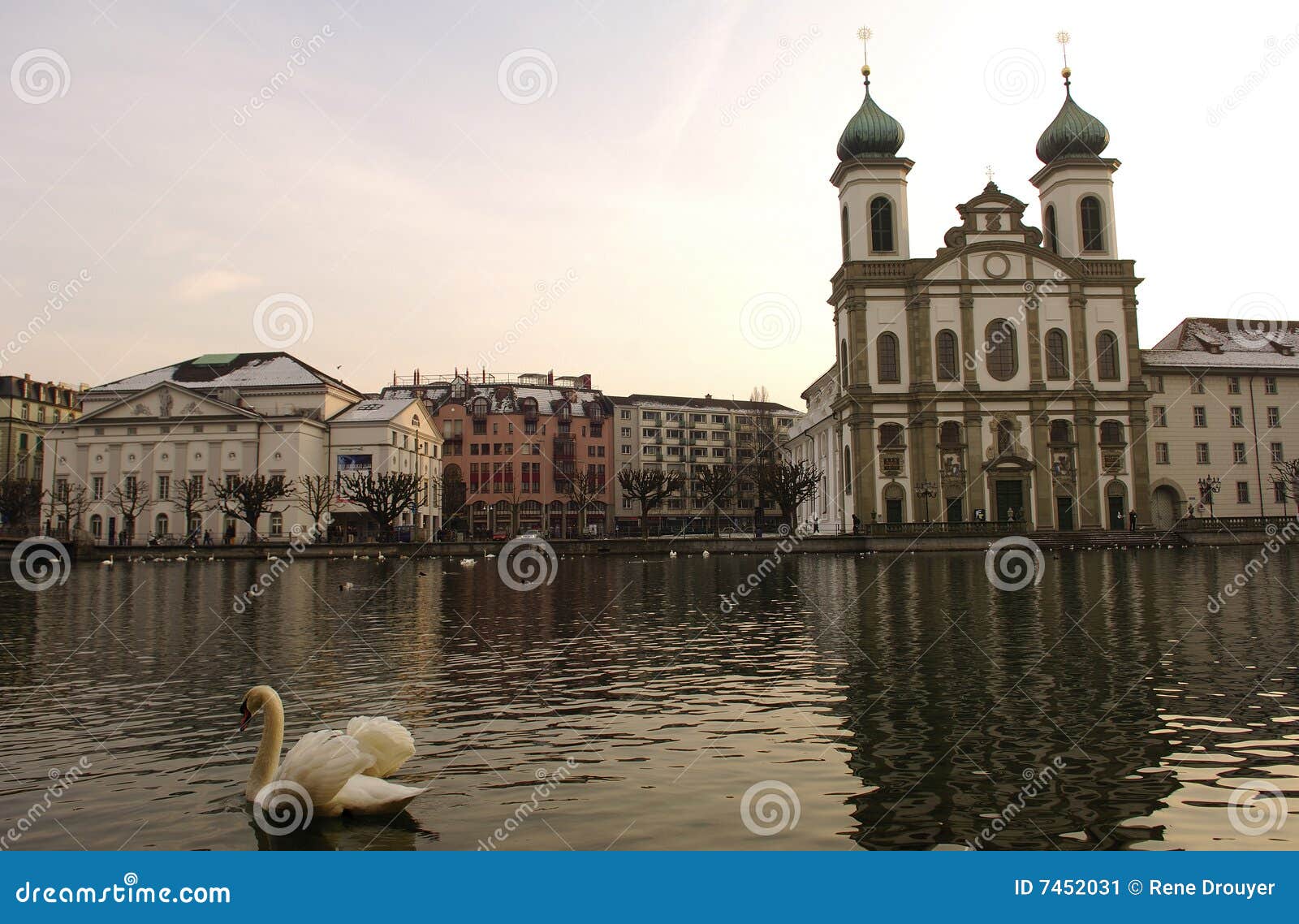 Switzerland: Nice View of Luzern at the Sunset Stock Image - Image of ...