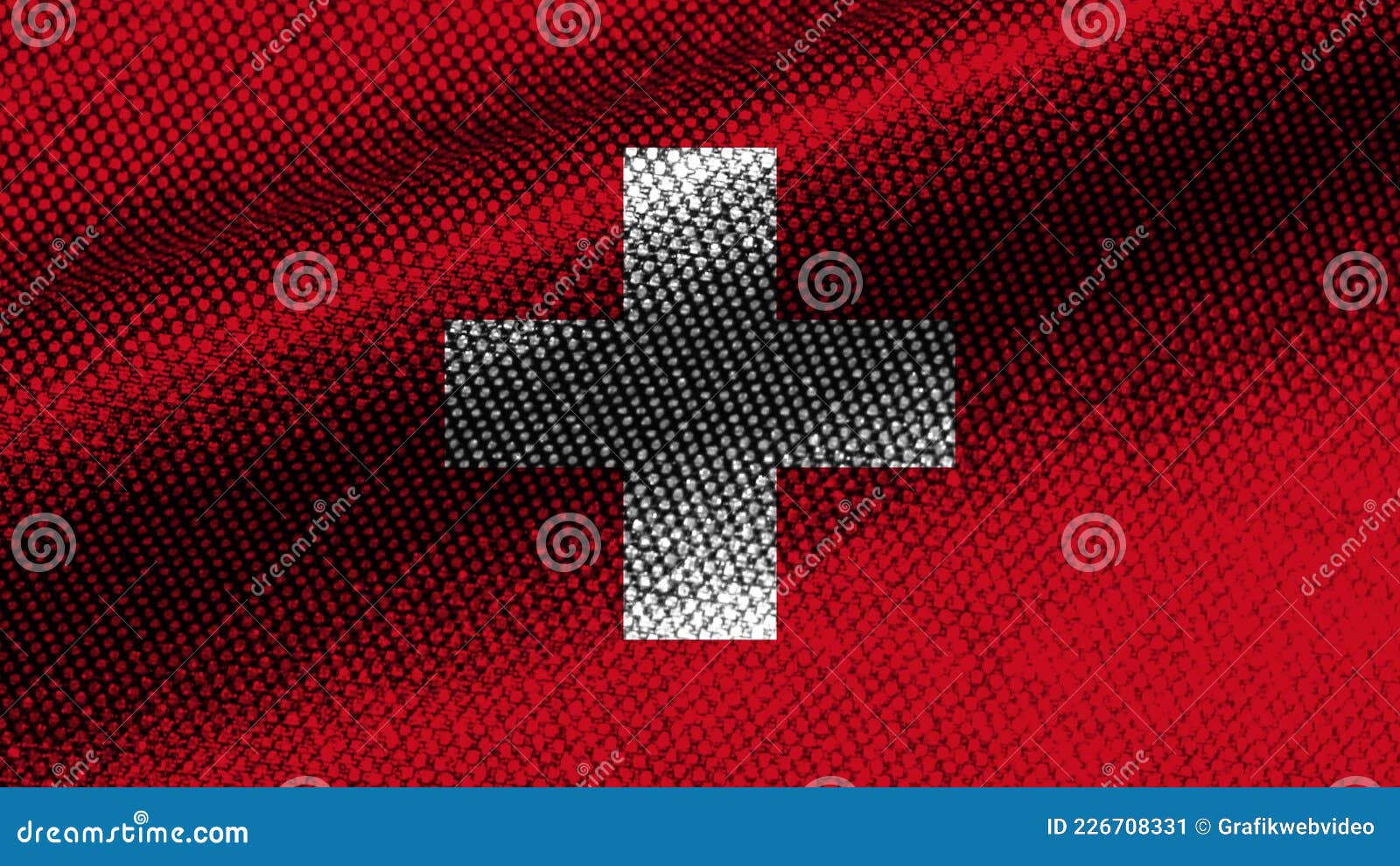 Switzerland Realistic Fabric Texture Effect Wavy Dark Colors Flag 3D ...