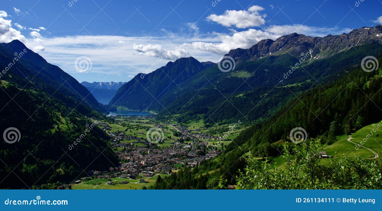 Beautiful Landscape of Poschiavo in the Valley in Switzerland Stock ...