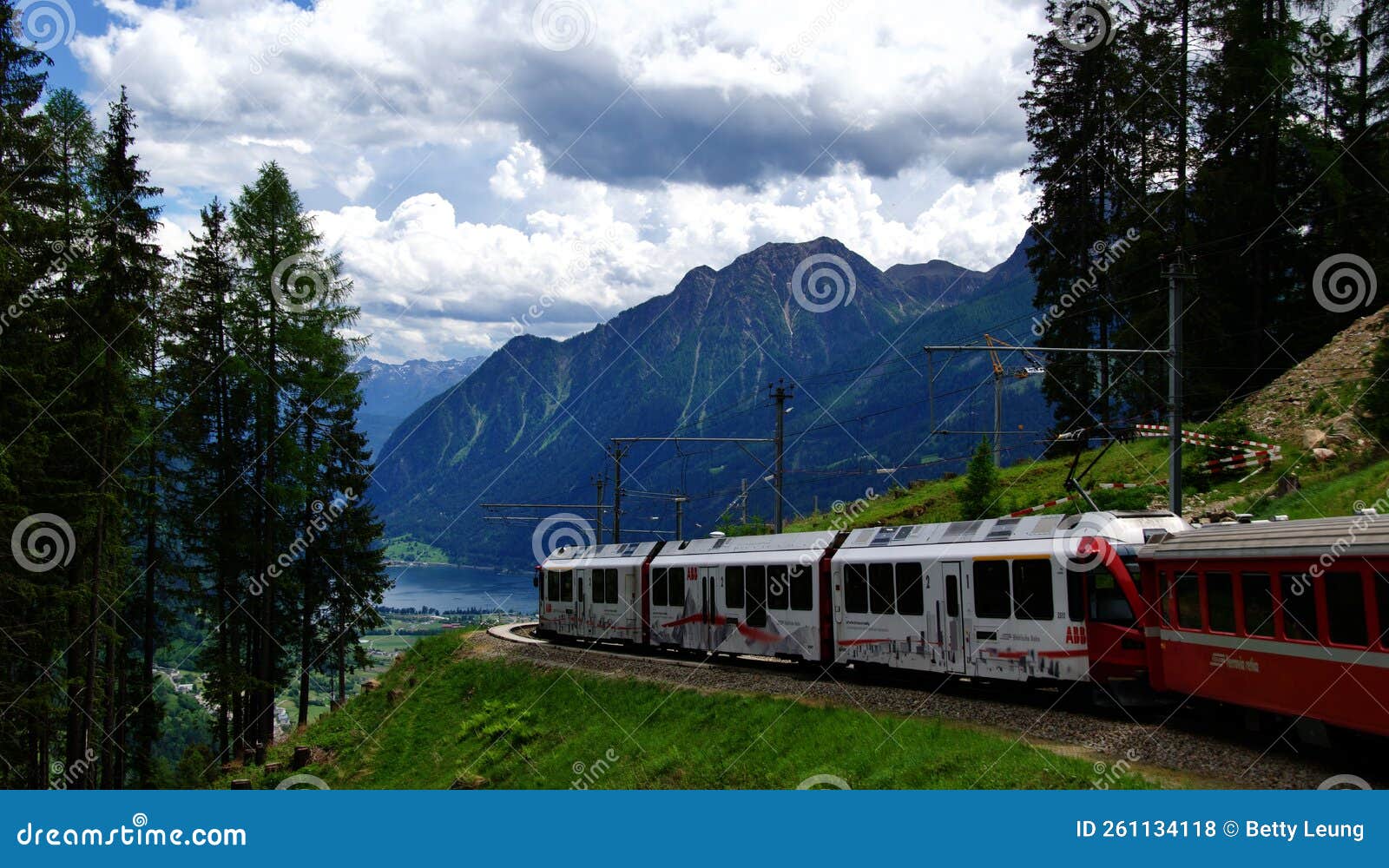 Red Train from the UNESCO-listed Rhaetian Railway from Italy To ...
