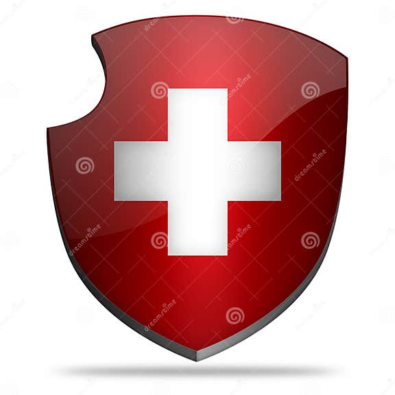 Switzerland shield stock illustration. Illustration of protection - 7808489