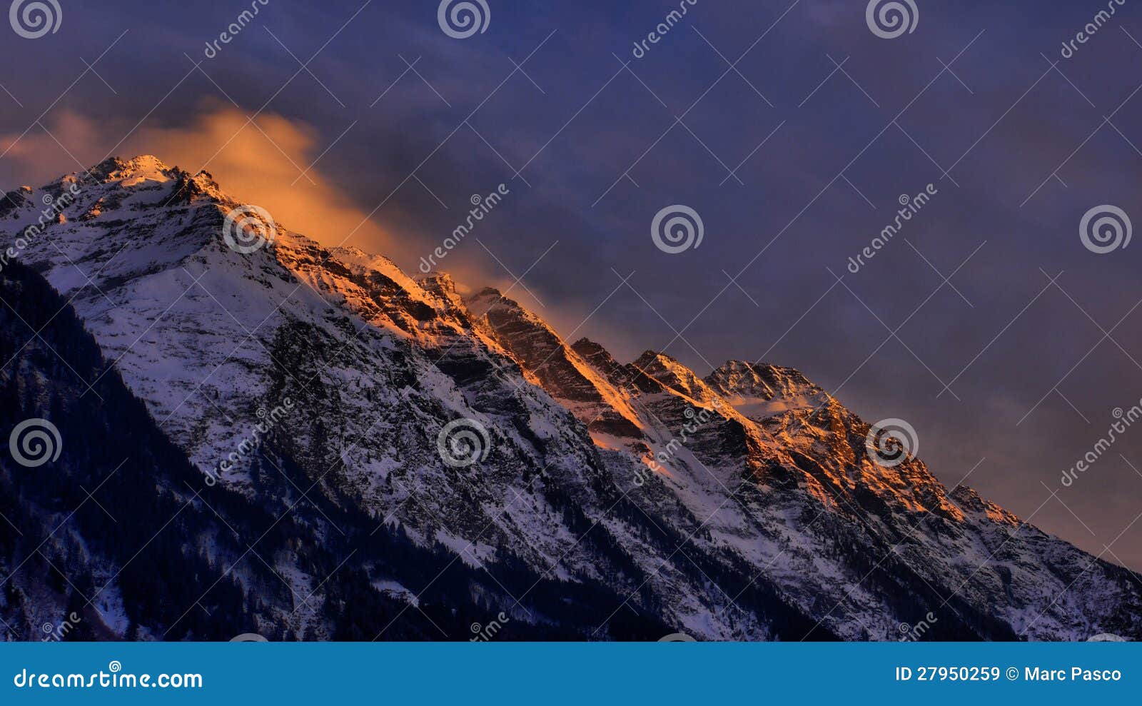 Switzerland sunset glowing stock image. Image of moutain - 27950259