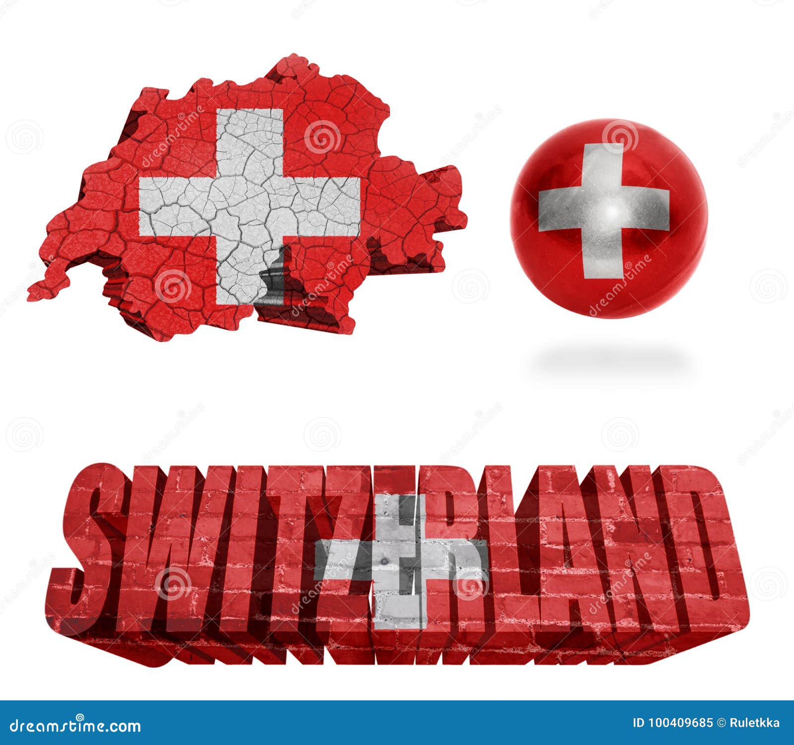 Switzerland Symbols stock illustration. Illustration of sign - 100409685