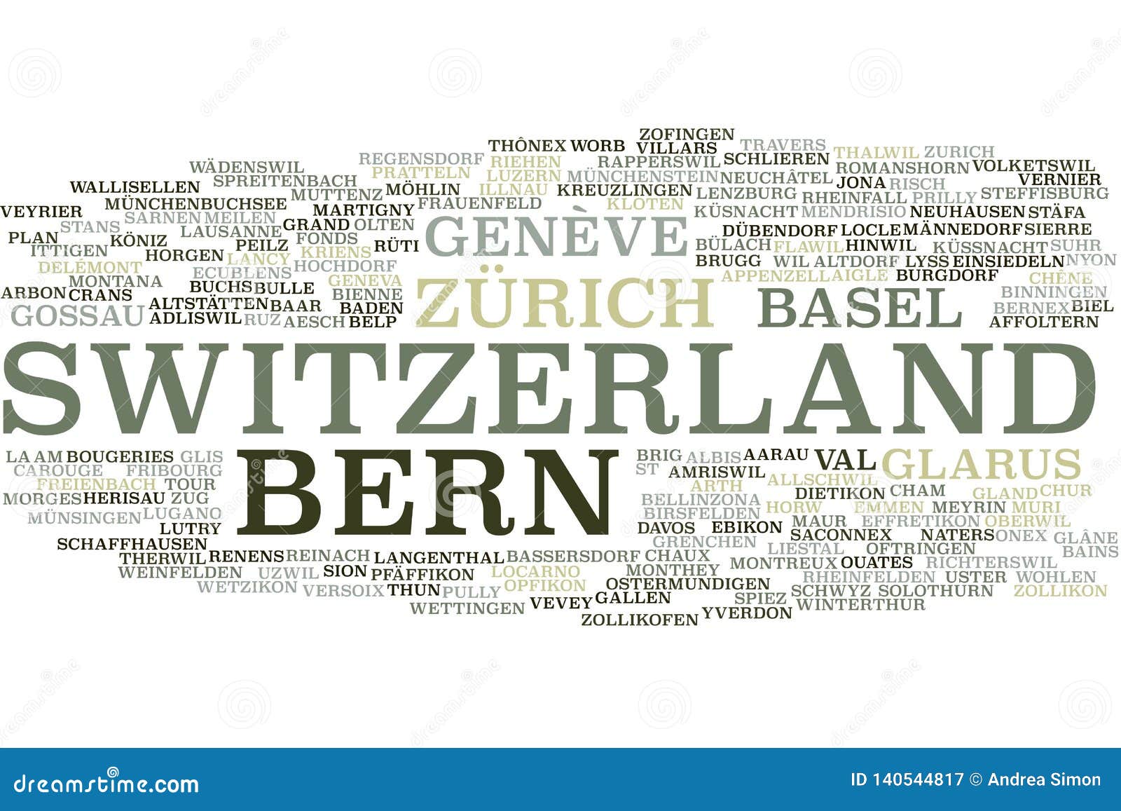 Switzerland word cloud stock illustration. Illustration of cloud ...