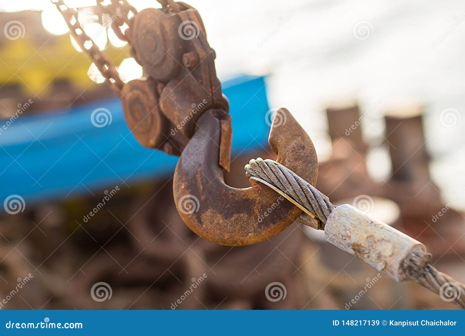 Swivel Joint and Connection with a Steel Cable when Installing the ...