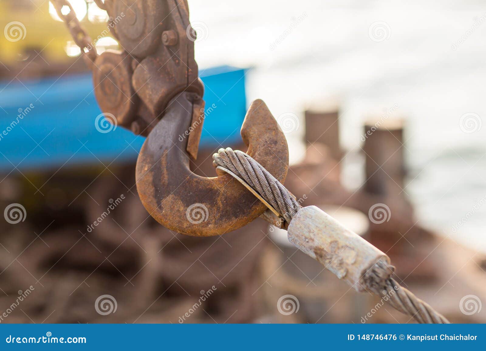 Swivel Joint and Connection with a Steel Cable when Installing the ...