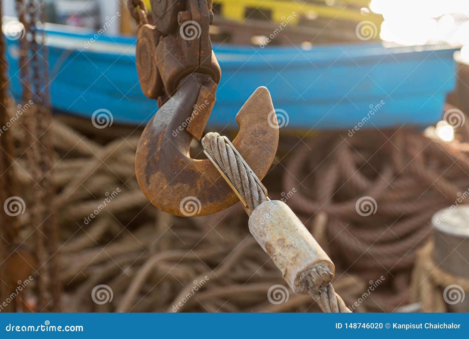 Swivel Joint And Connection With A Steel Cable When Installing The ...