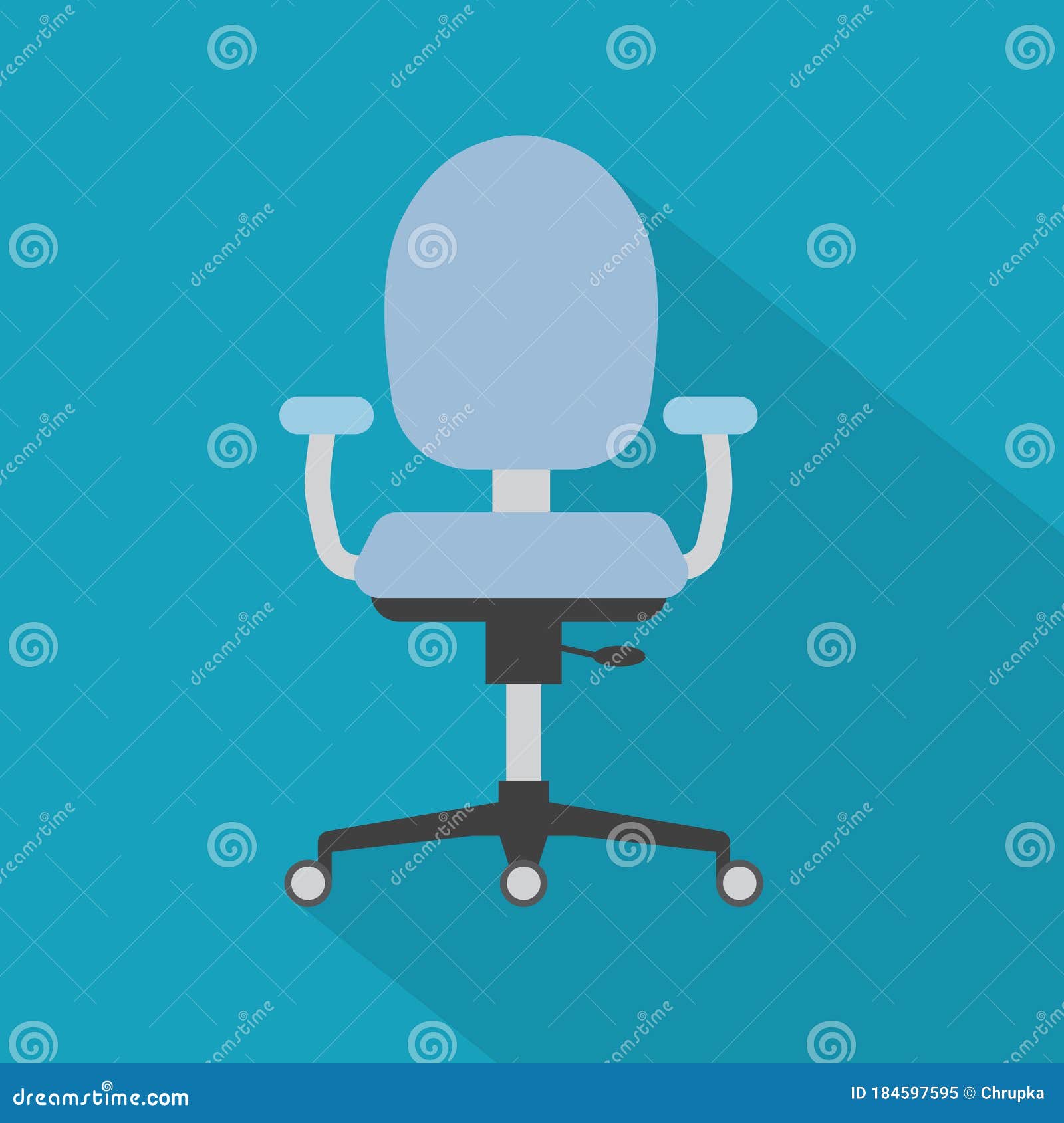 Swivel office chair icon stock vector. Illustration of icon - 184597595