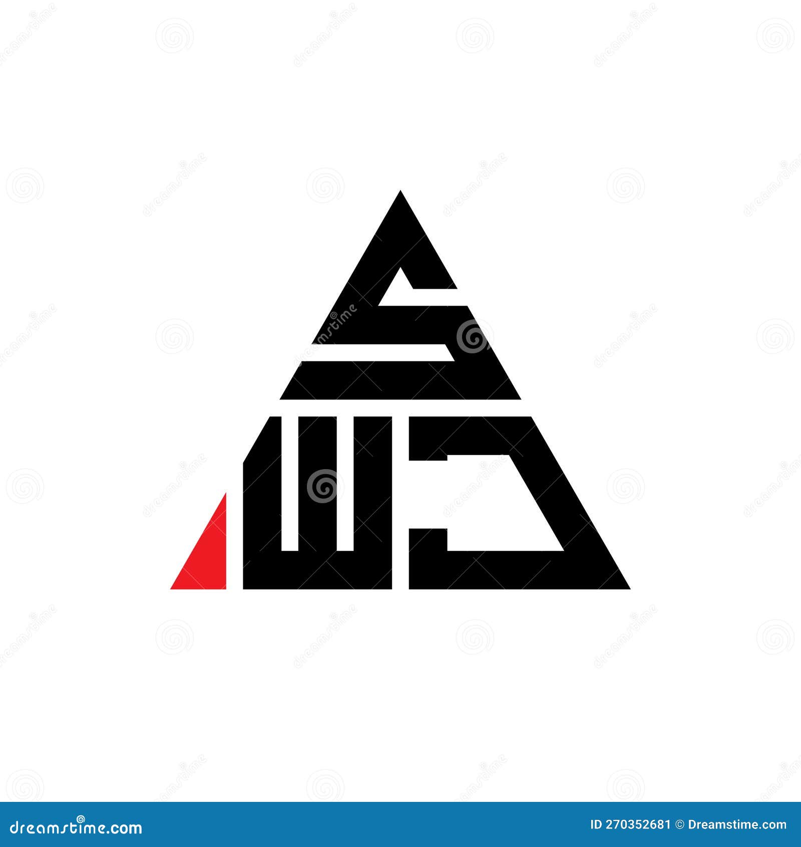 SWJ Triangle Letter Logo Design with Triangle Shape. SWJ Triangle Logo ...