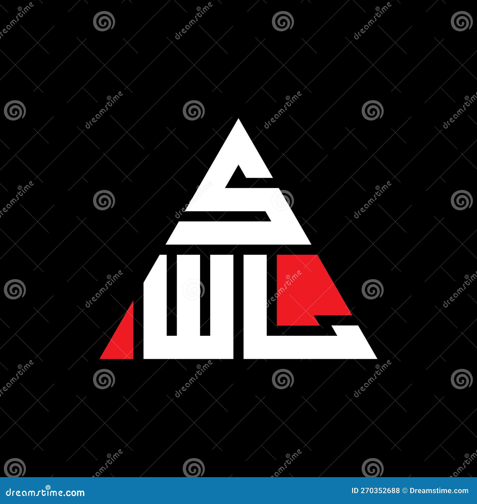 SWL Triangle Letter Logo Design with Triangle Shape. SWL Triangle Logo ...