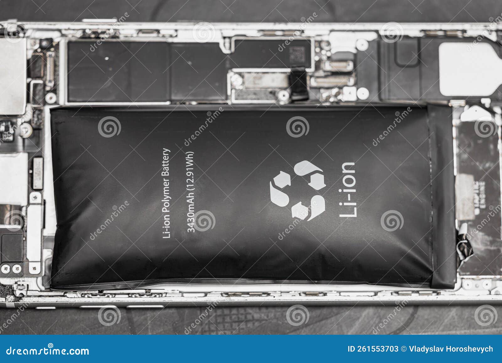 Swollen Lithium-ion Battery, Modern Smartphone, Broken Smartphone ...