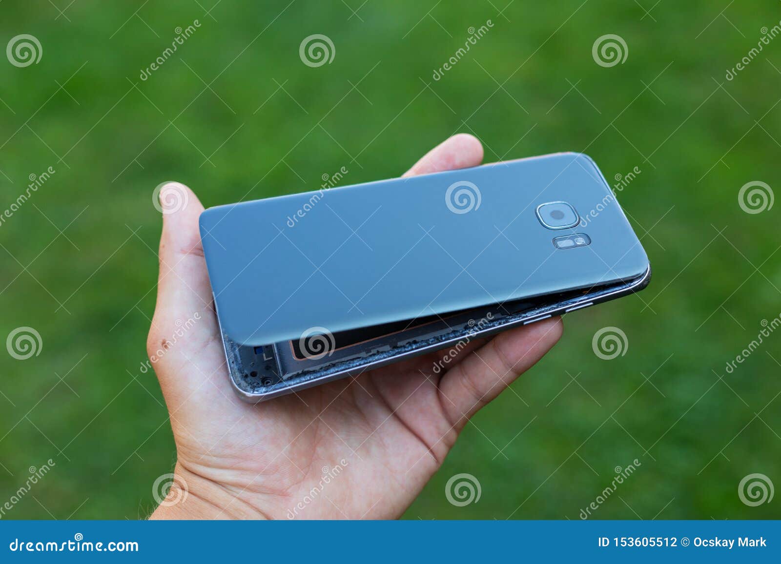 Swollen Lithium Smartphone Battery Stock Photo - Image of modern ...