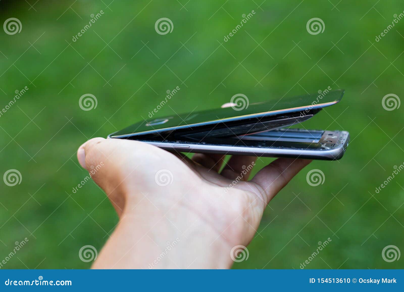 Swollen Lithium Smartphone Battery Stock Photo - Image of electronic ...