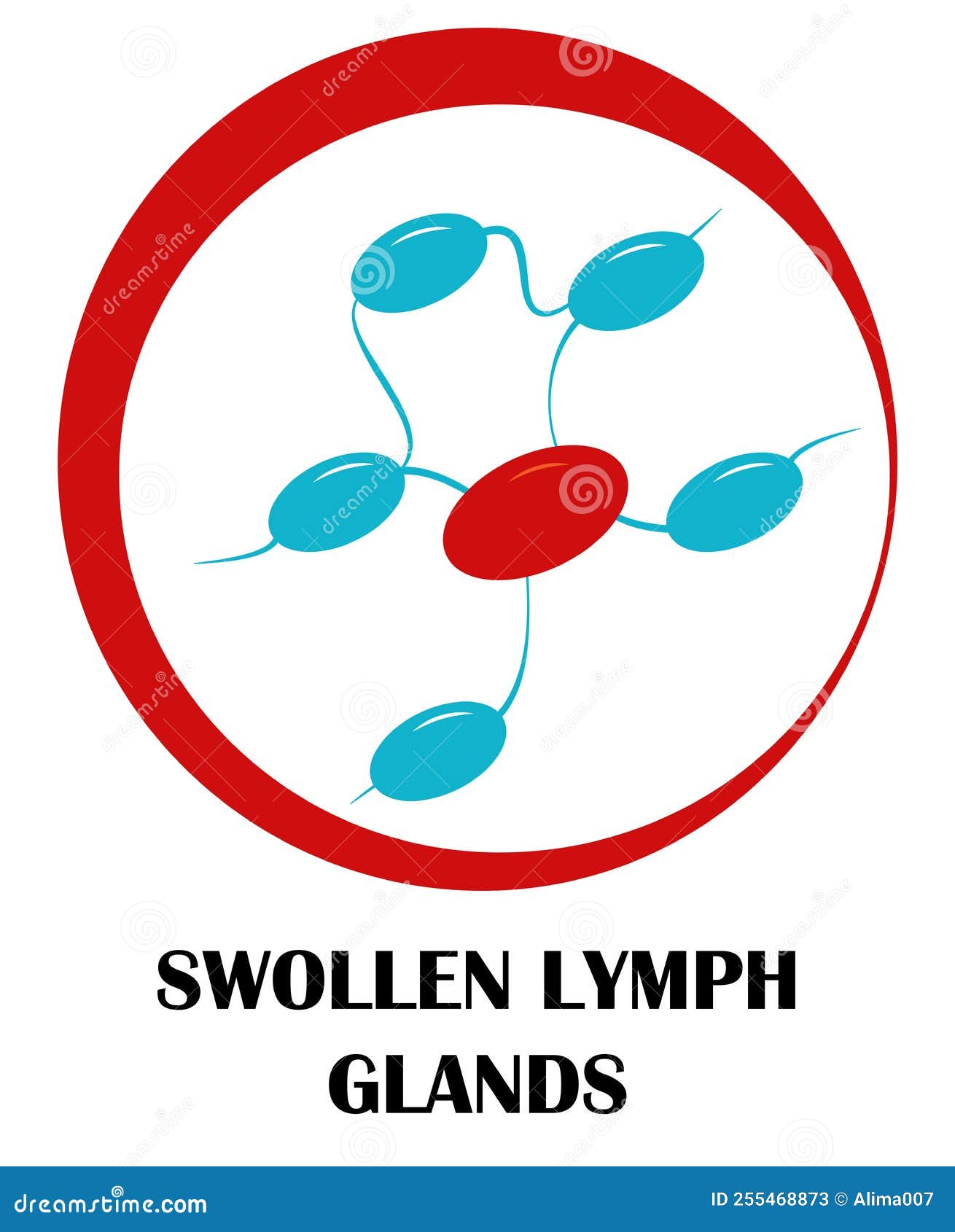 Swollen Lymph Glands Icon, Sympton of Aids, Monkeypox and Other Disease ...