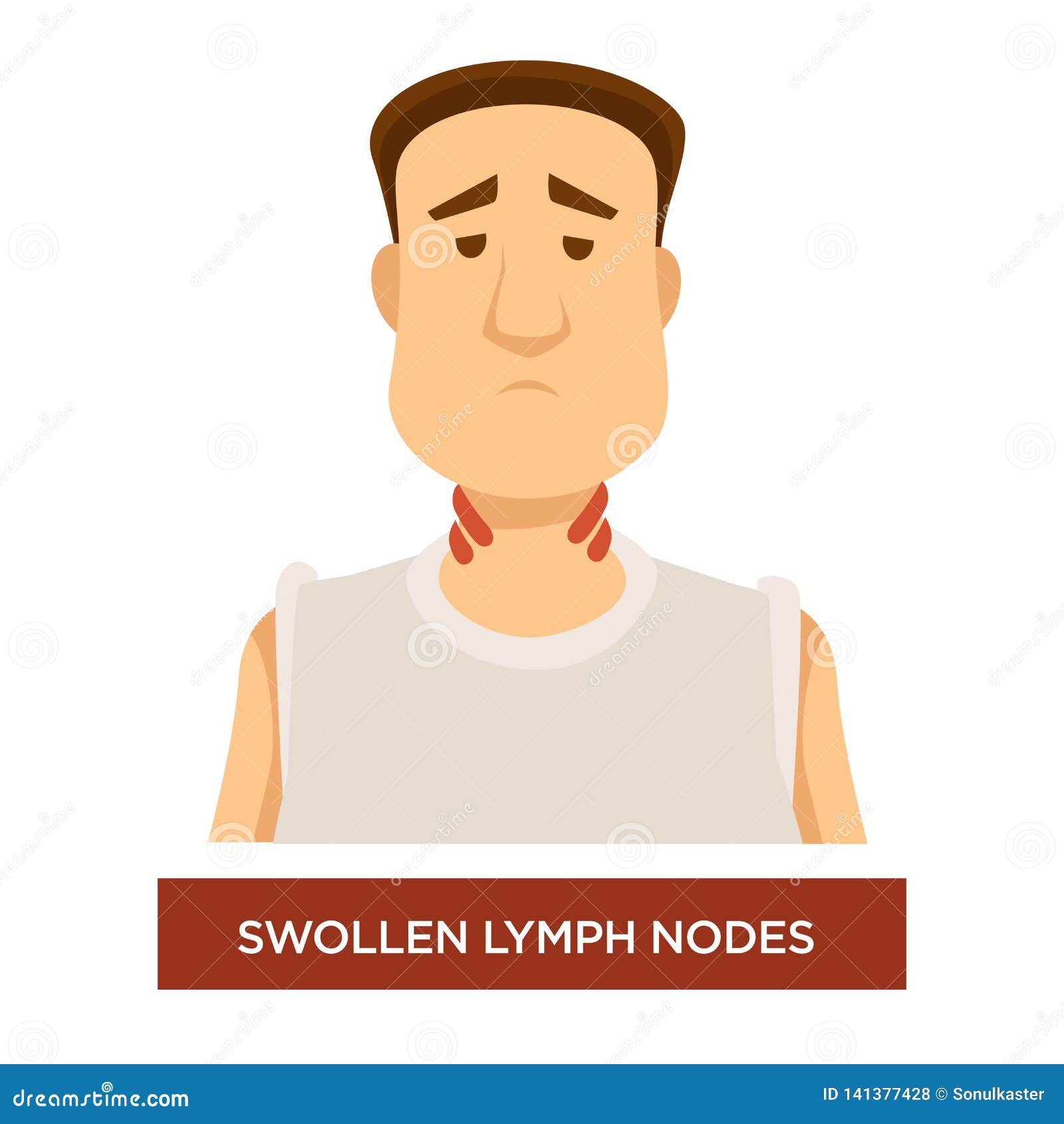 Swollen Lymph Nodes RGB Color Icon Cartoon Vector | CartoonDealer.com ... Swollen Lymph Nodes RGB Color Icon Cartoon Vector | CartoonDealer.com ...