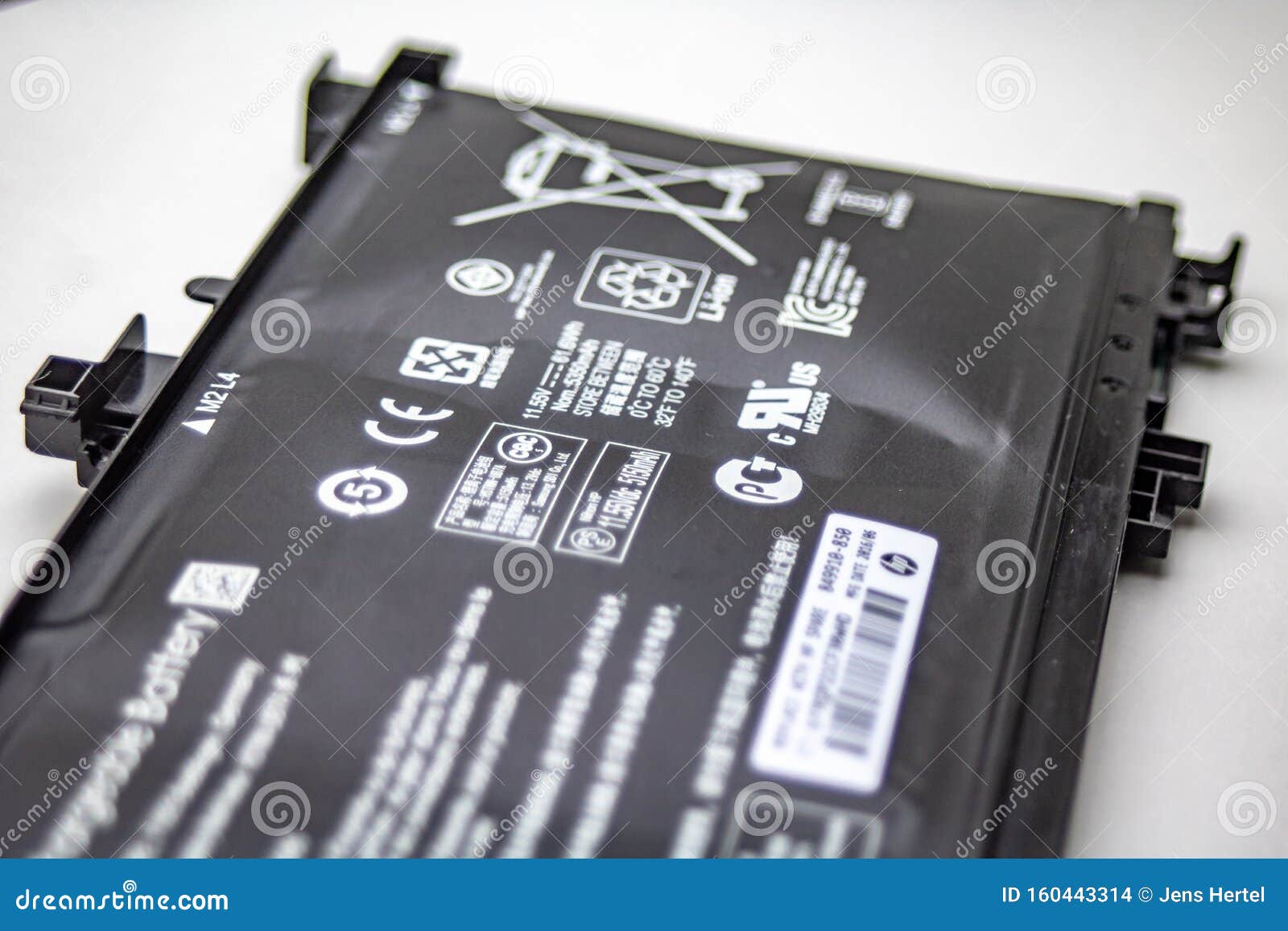Swollen notebook battery editorial stock image. Image of computer ...