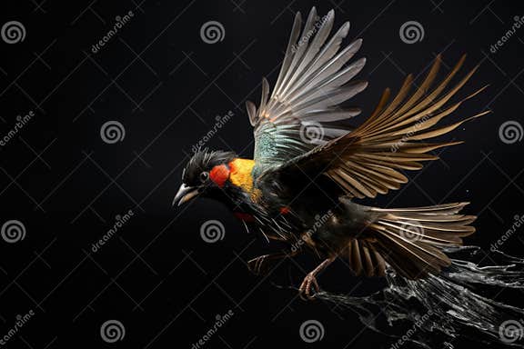 Swooping Posture of an Aggressive Bird Stock Photo - Image of feathers ...