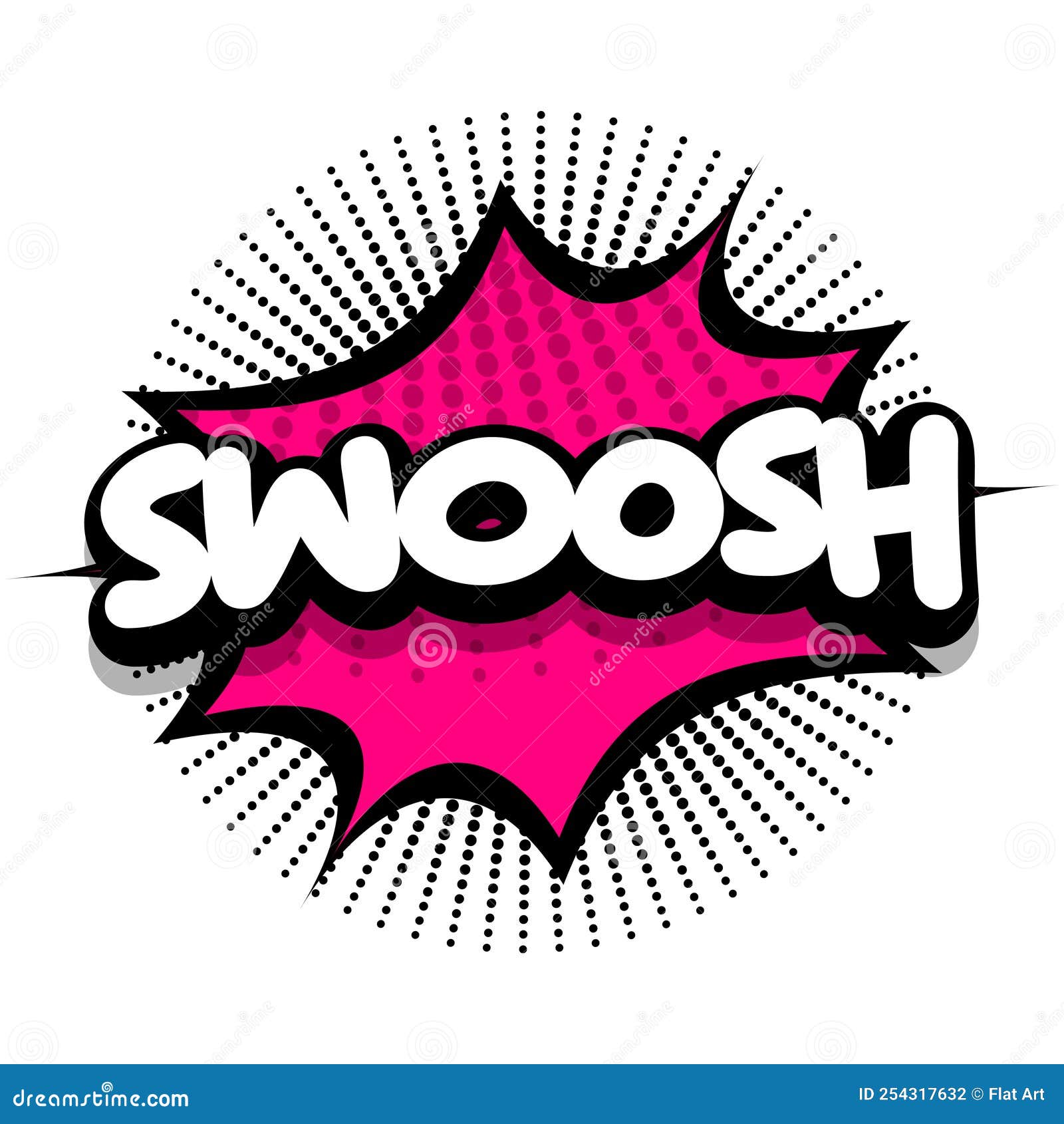 Swoosh Comic Book Explosion Bubble Vector Illustration Stock Vector ...