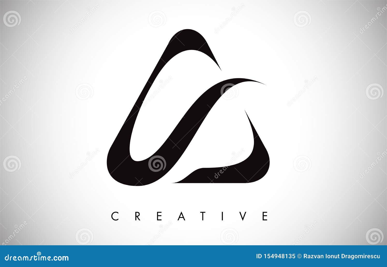 A Swoosh Letter Modern Trendy Design Logo Letter A Icon Logo With Modern Swoosh Stock Vector