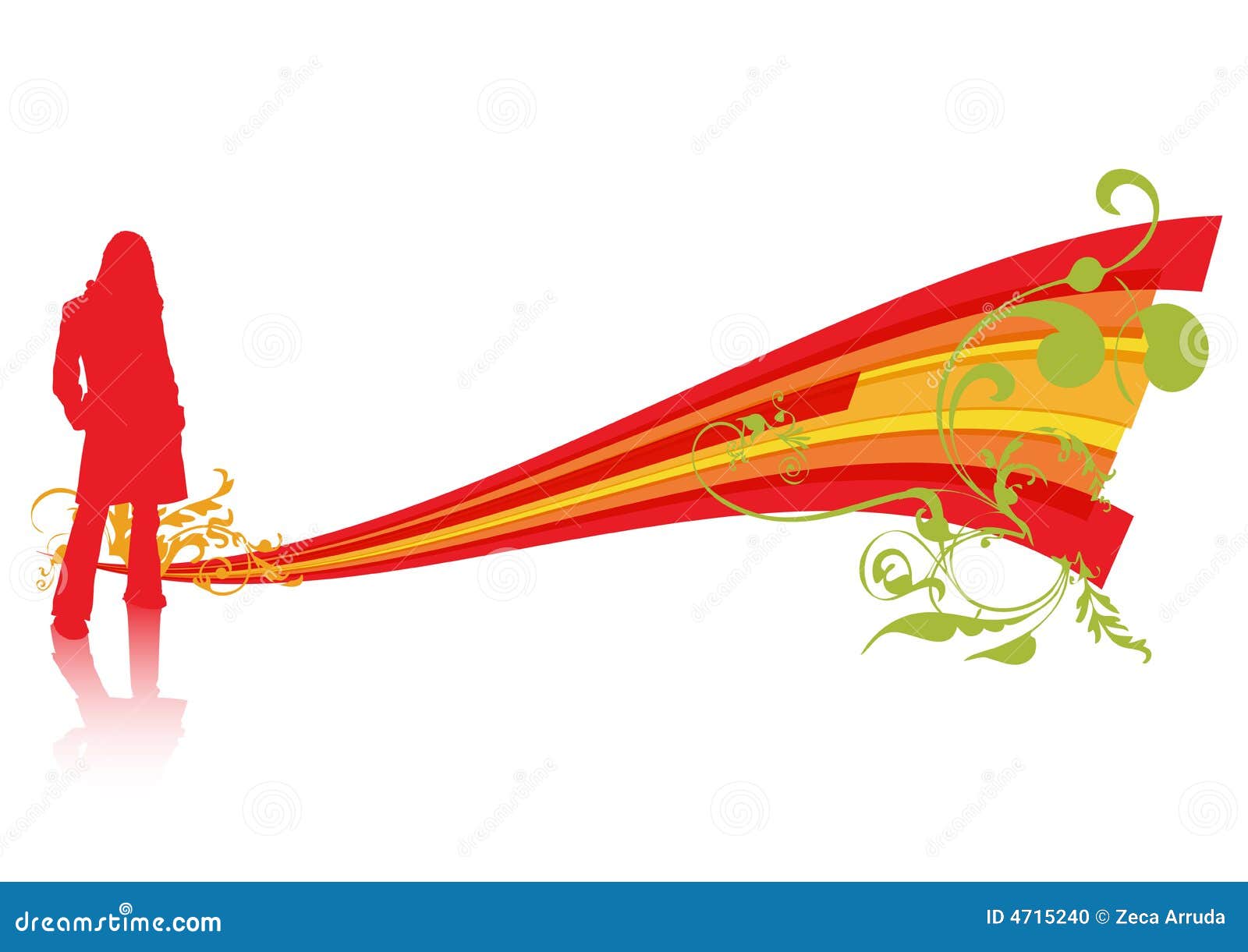 Swoosh silhouette stock vector. Illustration of female - 4715240