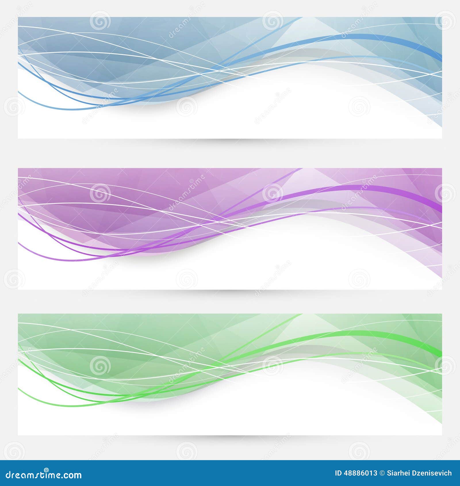 Swoosh Speed Wave Crystal Header Collection Stock Vector - Illustration ...