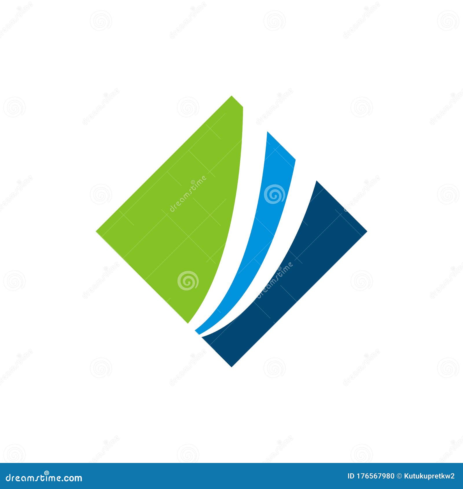 Swoosh in Square for Finance Logo Template Illustration Design. Vector ...