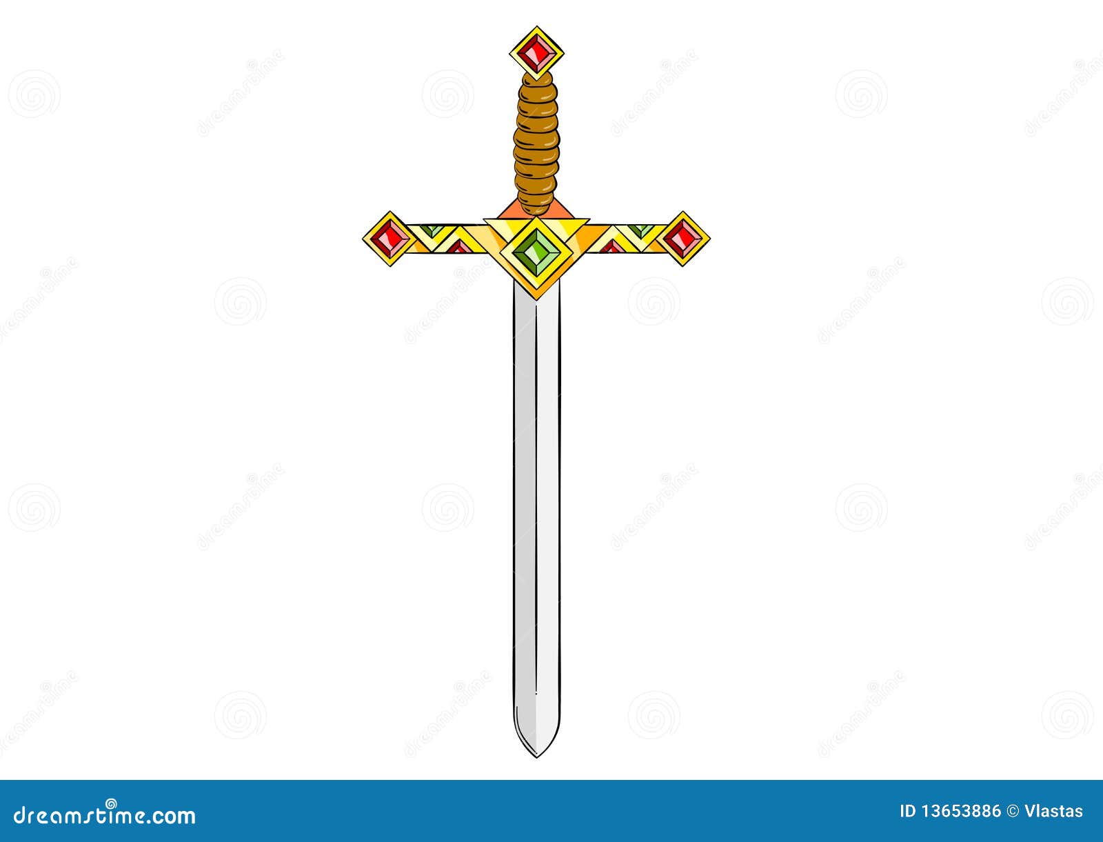 Sword stock vector. Illustration of battle, cartoon, antique - 13653886