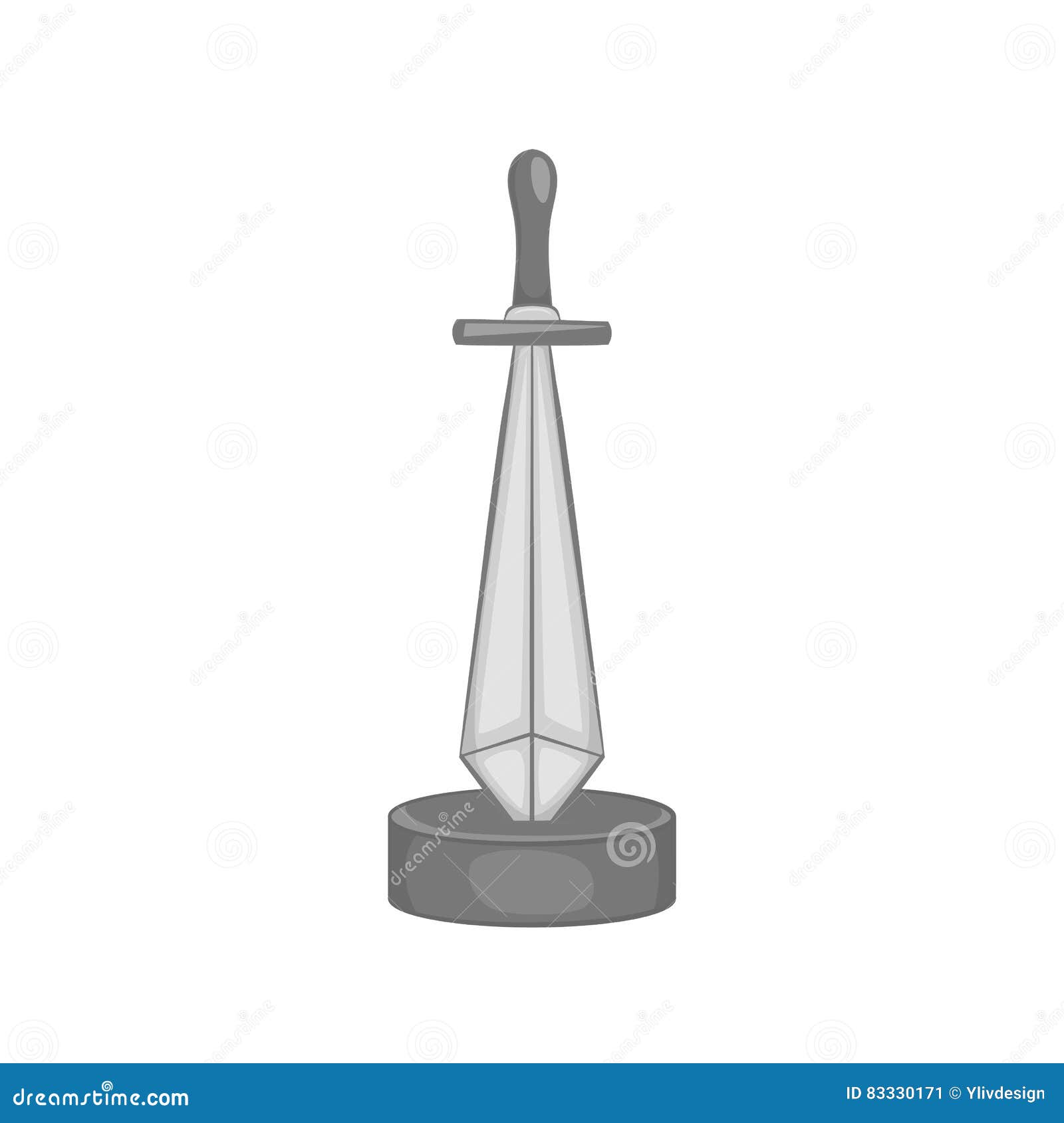 Sword Award Icon, Black Monochrome Style Stock Vector - Illustration of ...