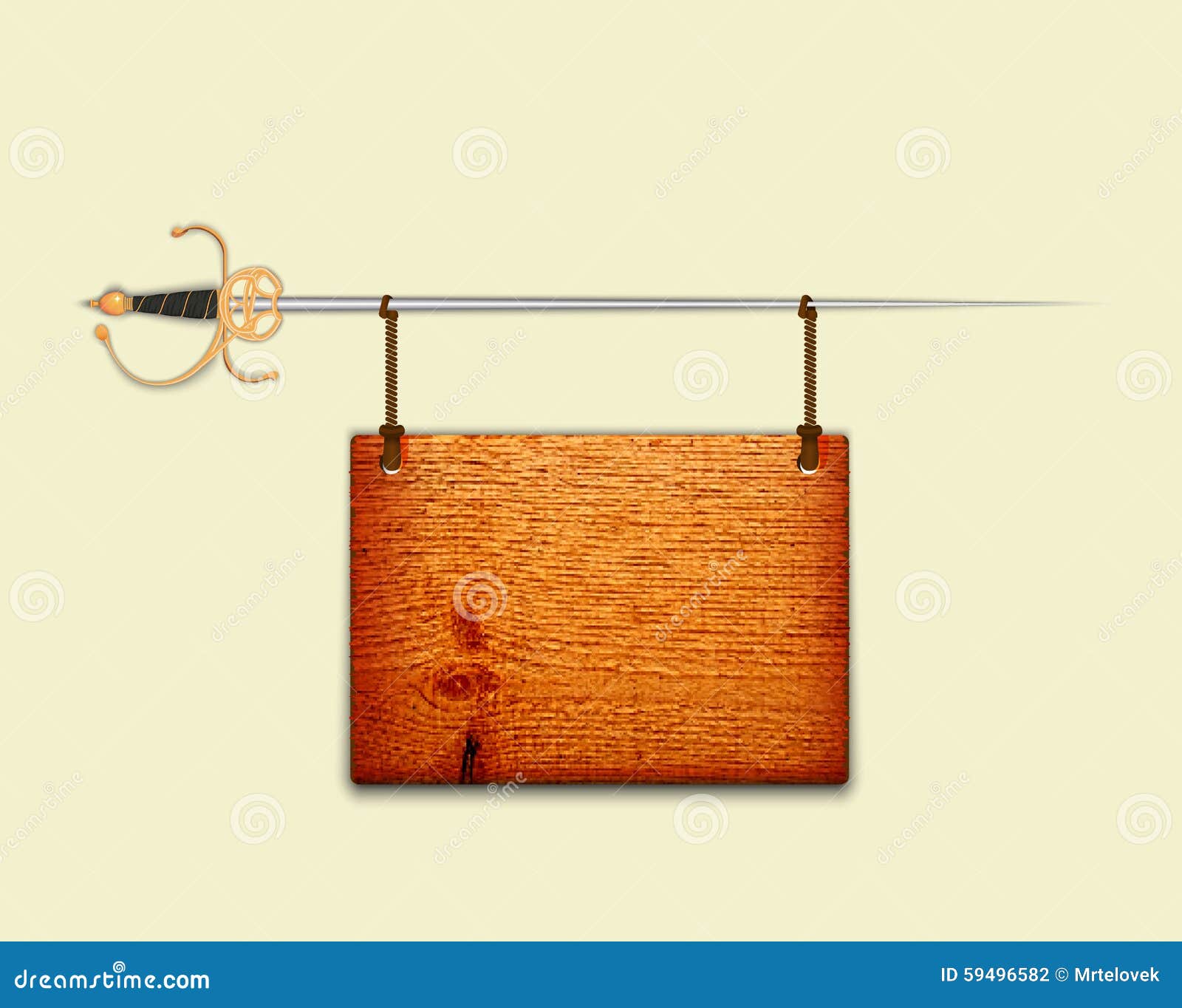 Sword and Board, As a Sign for the Store Stock Vector - Illustration of ...