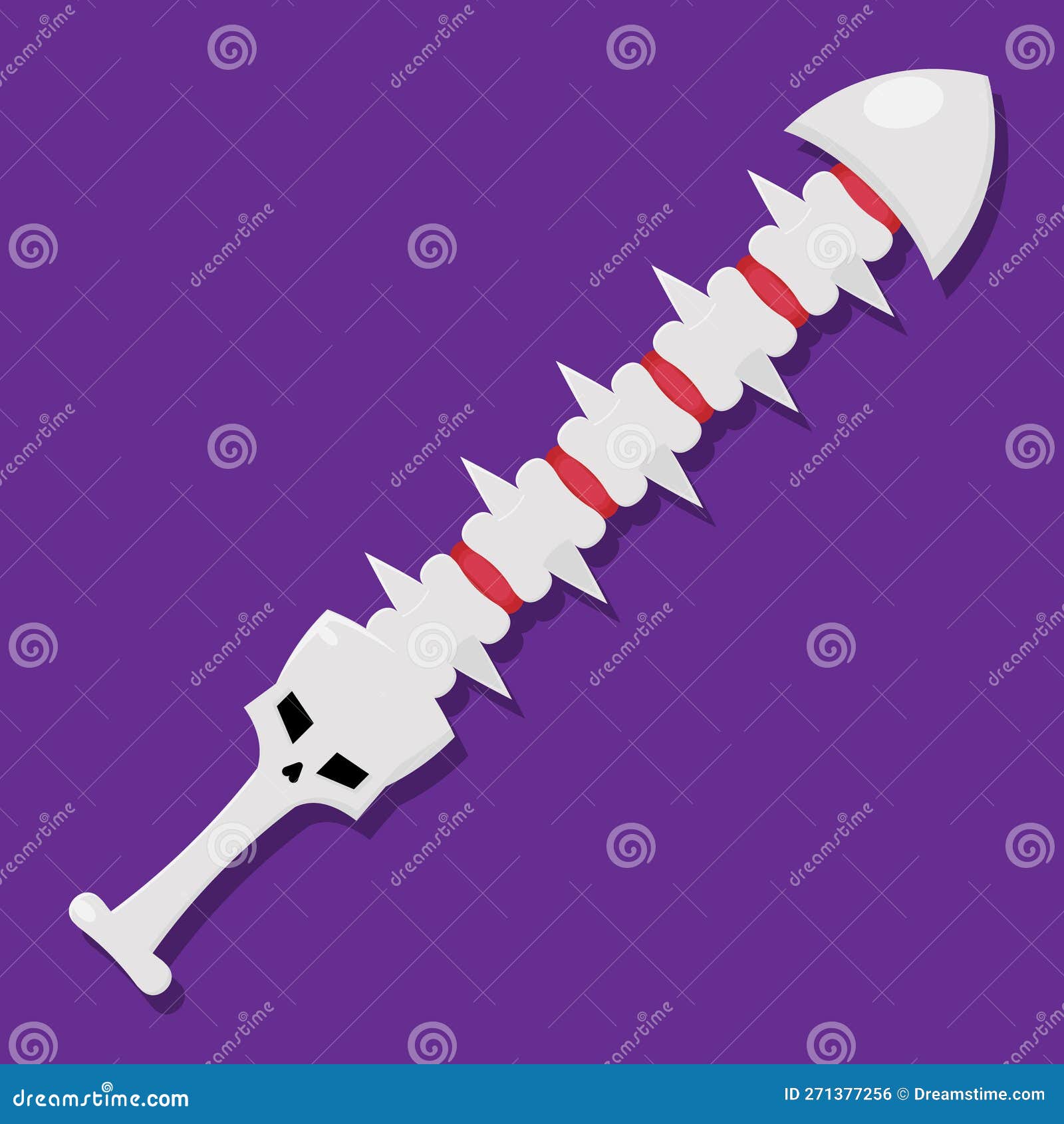 Sword and Bone Vector Illustration Stock Vector - Illustration of ...