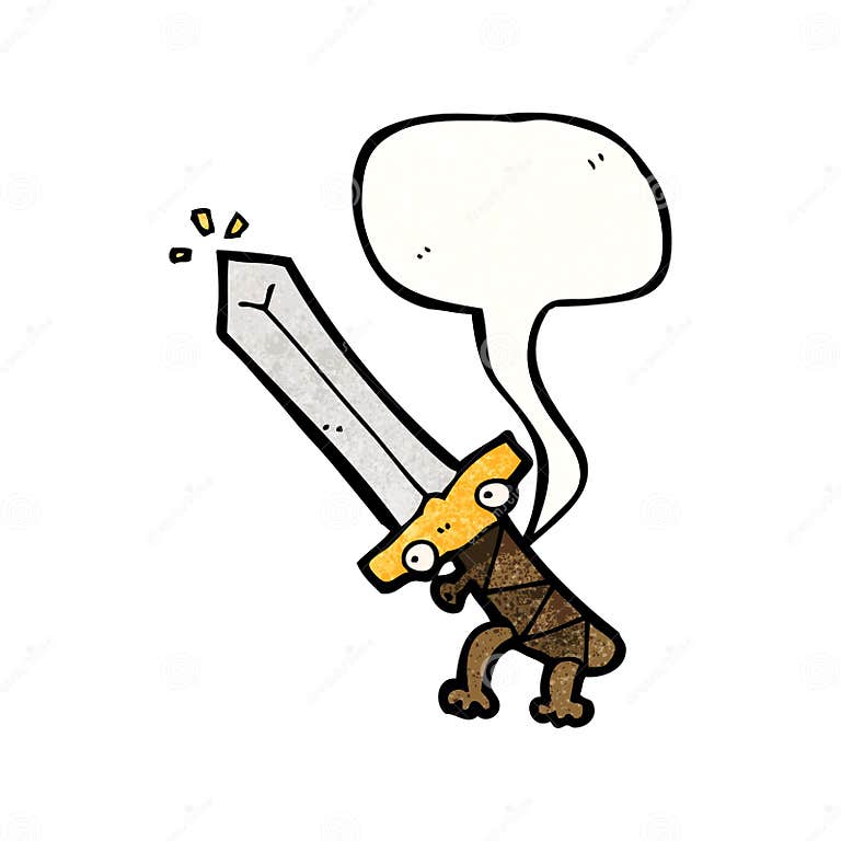 Sword cartoon character stock vector. Illustration of doodle - 38030618