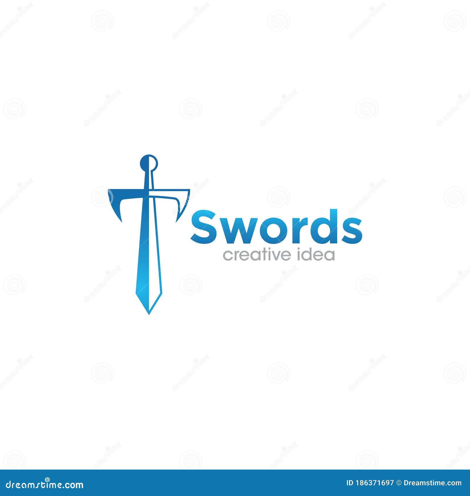 Sword Creative Concept Logo Design Template Stock Vector - Illustration ...