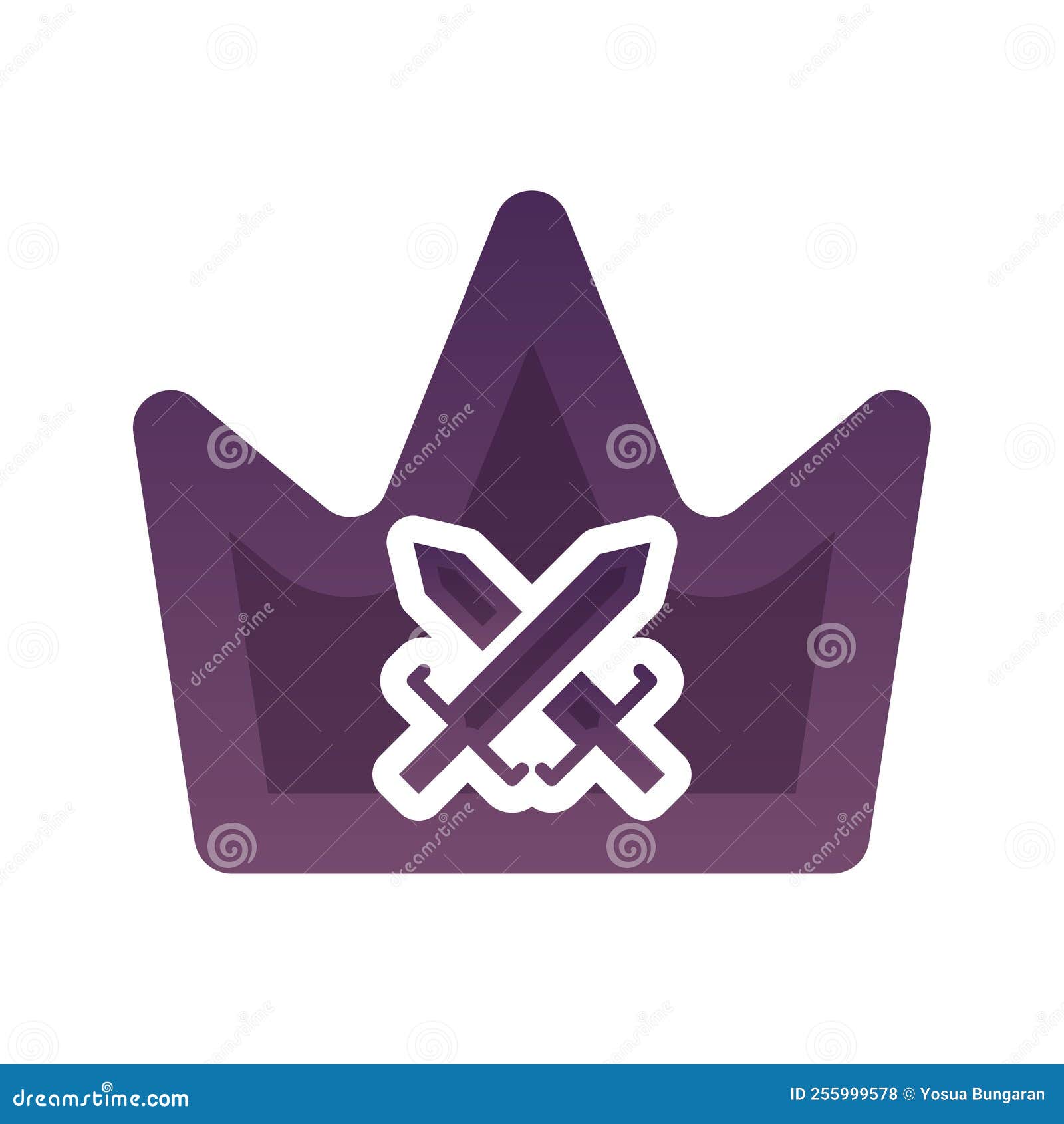 Sword Crown Logo Gradient Design Template Icon Element Stock ...