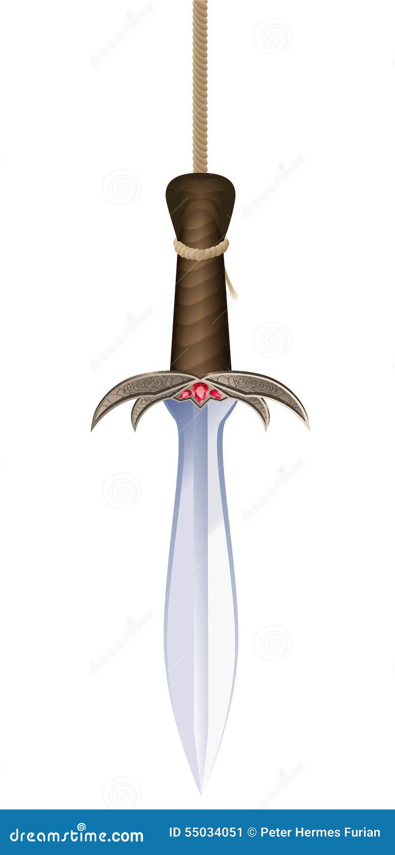 Sword Of Damocles Cartoon Vector | CartoonDealer.com #55034051