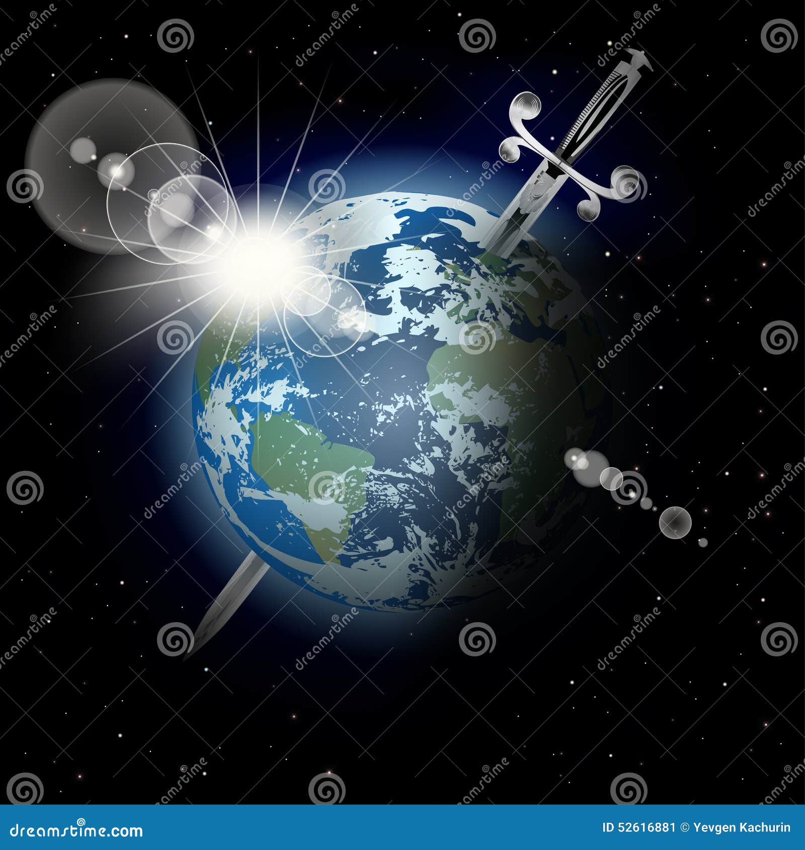Sword in the earth stock vector. Illustration of ground - 52616881