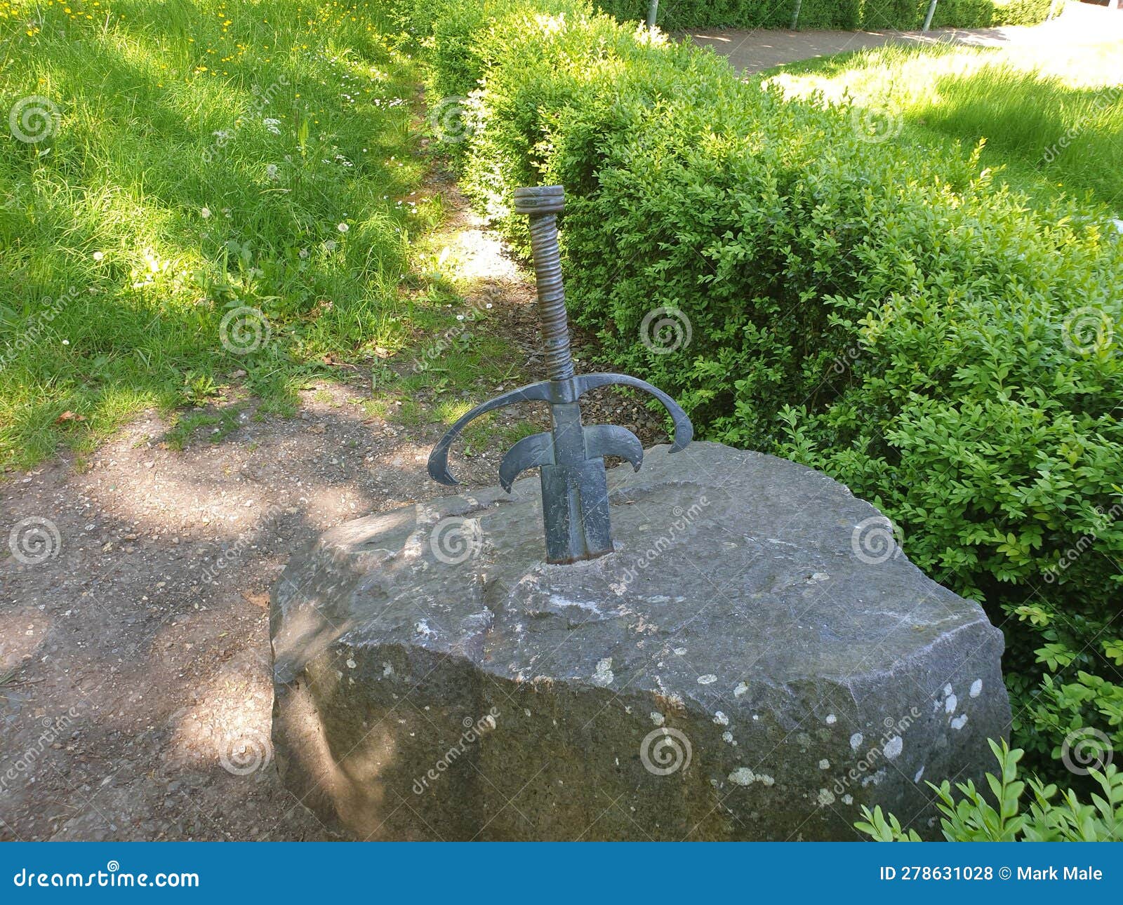 If You Pull Out the Sword You Will Be King of England Stock Photo ...