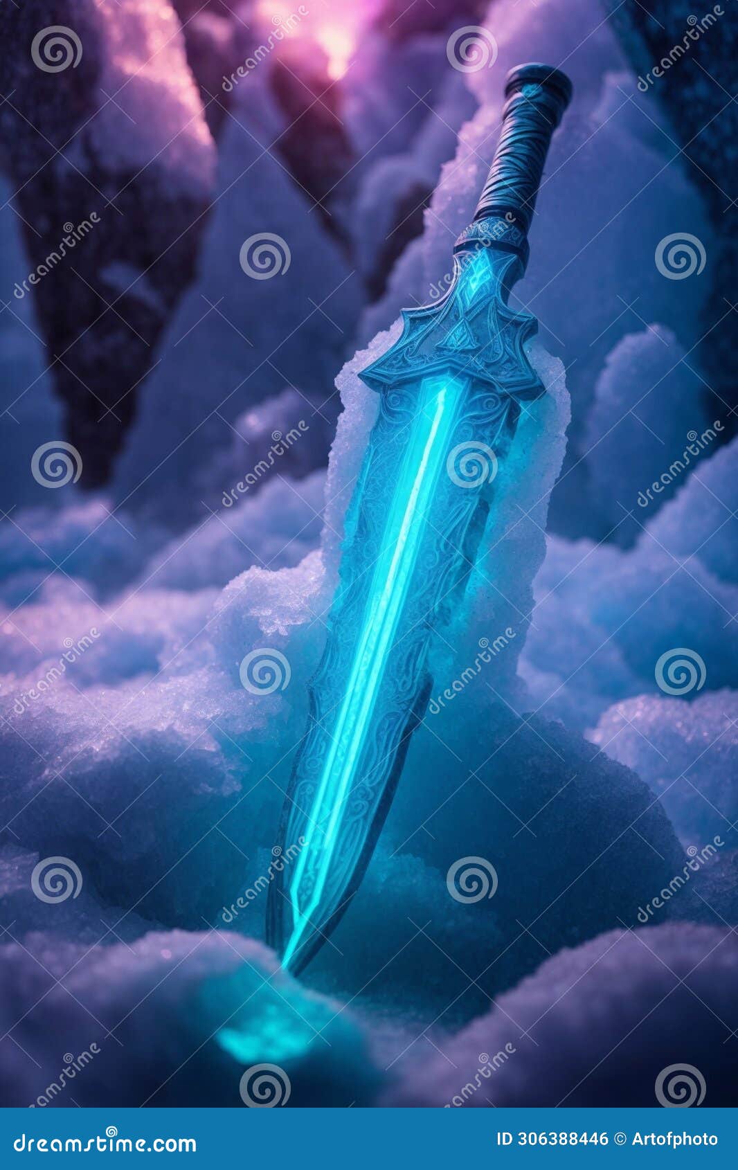 Sword in the Clouds with Sky Background. Generative AI. Stock Photo ...