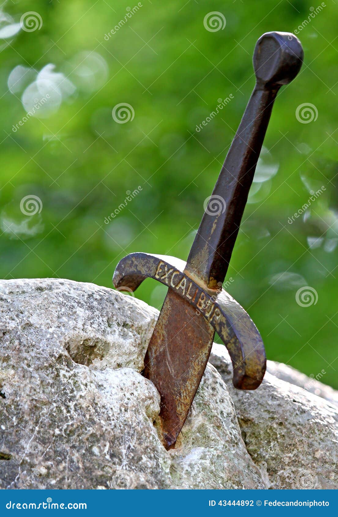 Excalibur, King Arthur\'s Sword In Stone. Edged Weapons From The Legend ...