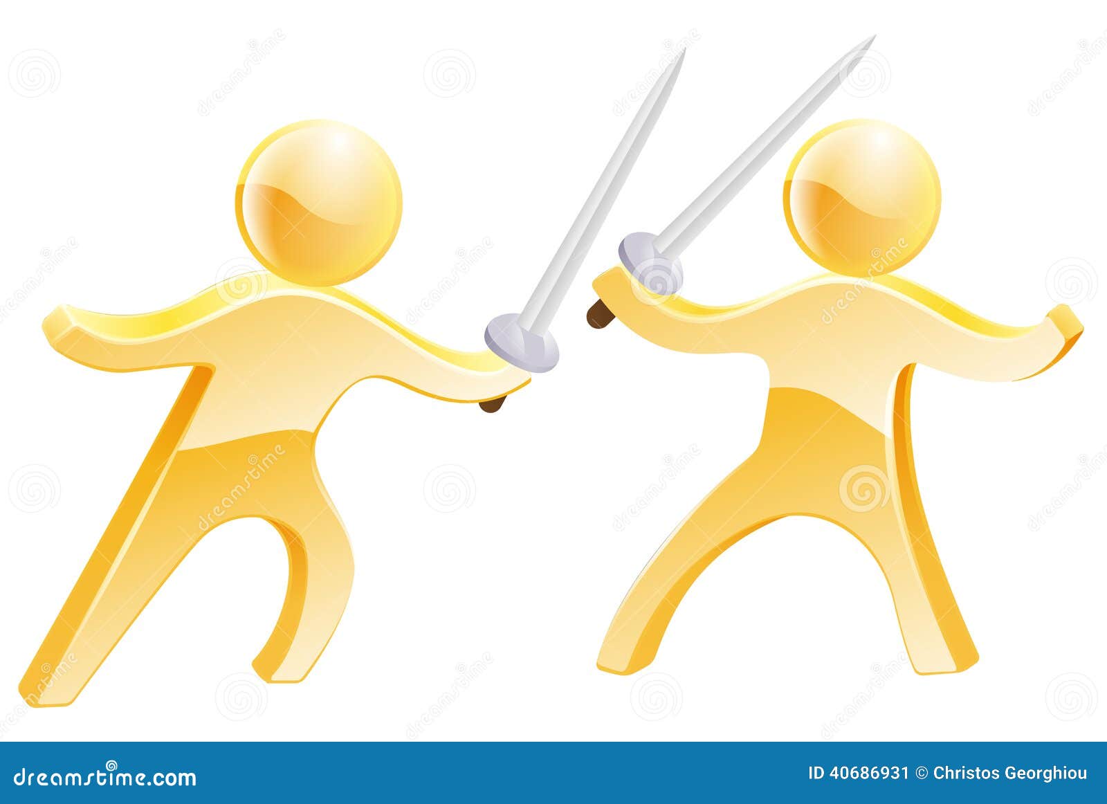 Sword fight concept stock vector. Illustration of icon - 40686931