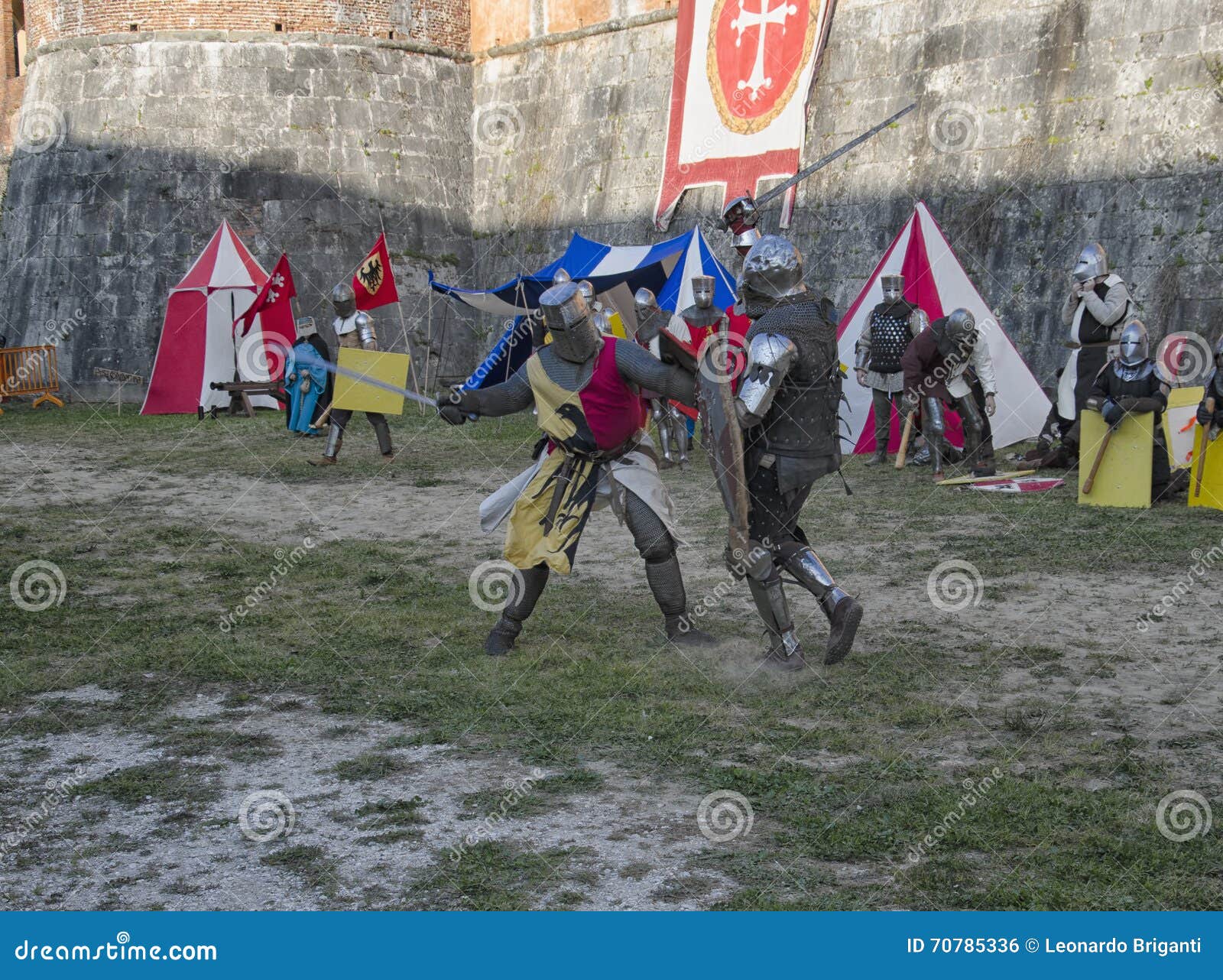Sword Fight between Knights in Medieval Fair Editorial Photo - Image of ...