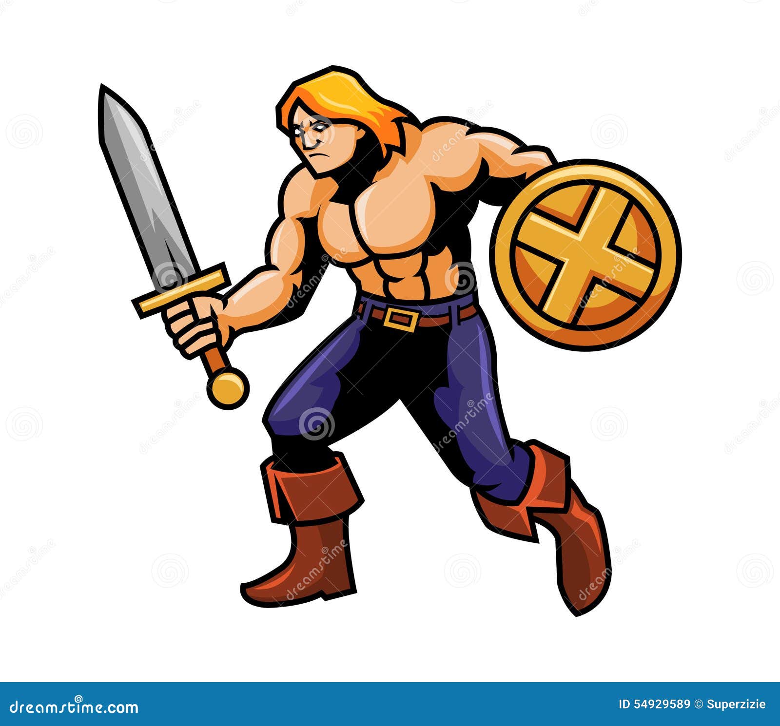 Sword Fighter stock illustration. Illustration of barbarian - 54929589