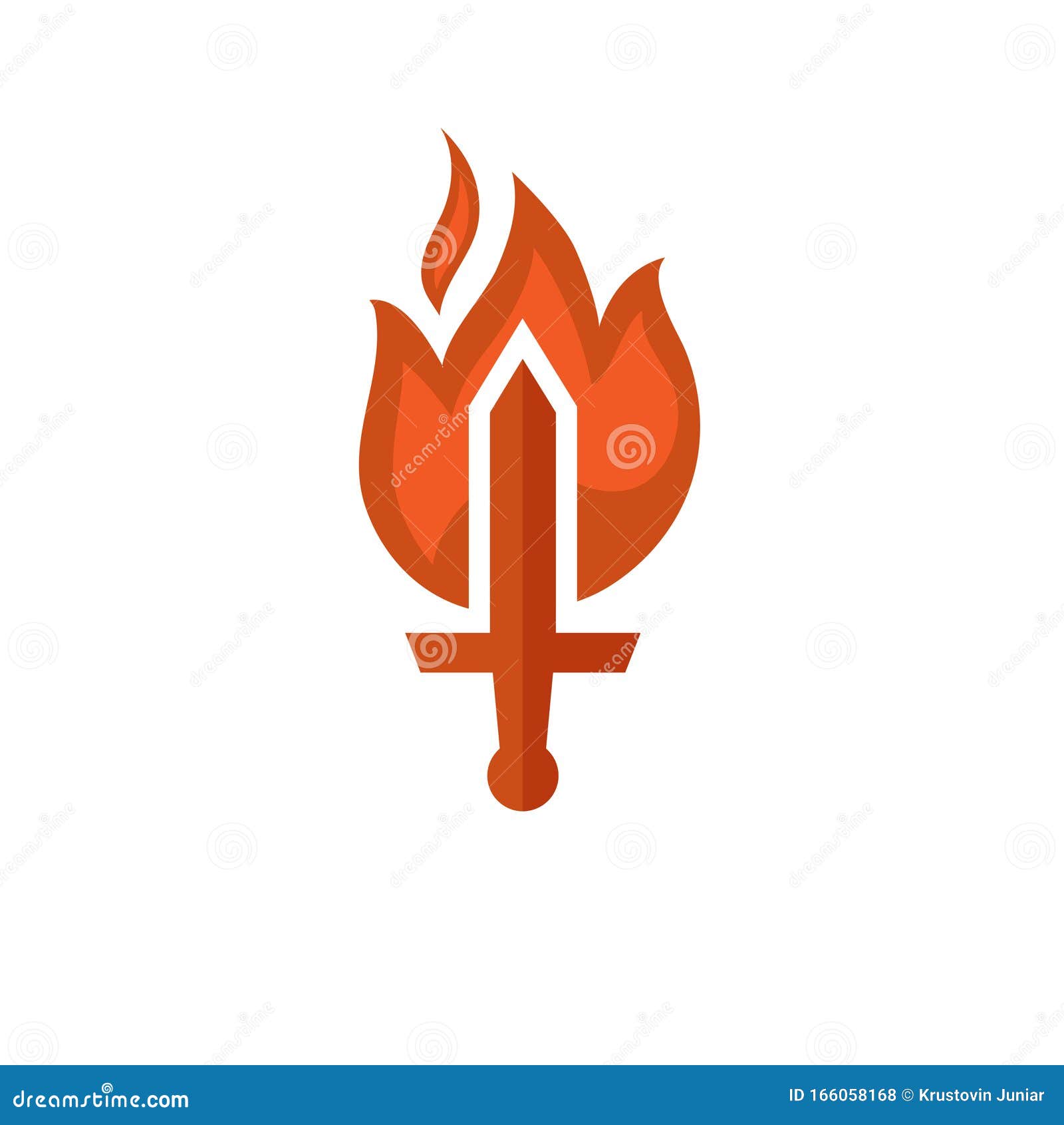 Sword Fire and Shield Vector Stock Vector - Illustration of game, retro ...