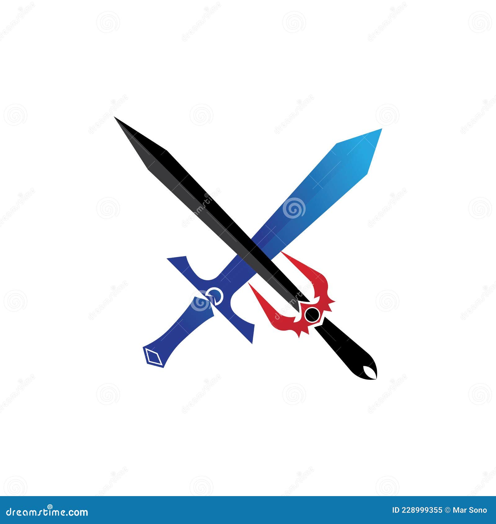 Sword Game Item Vector Symbol Logo Template Stock Vector - Illustration ...
