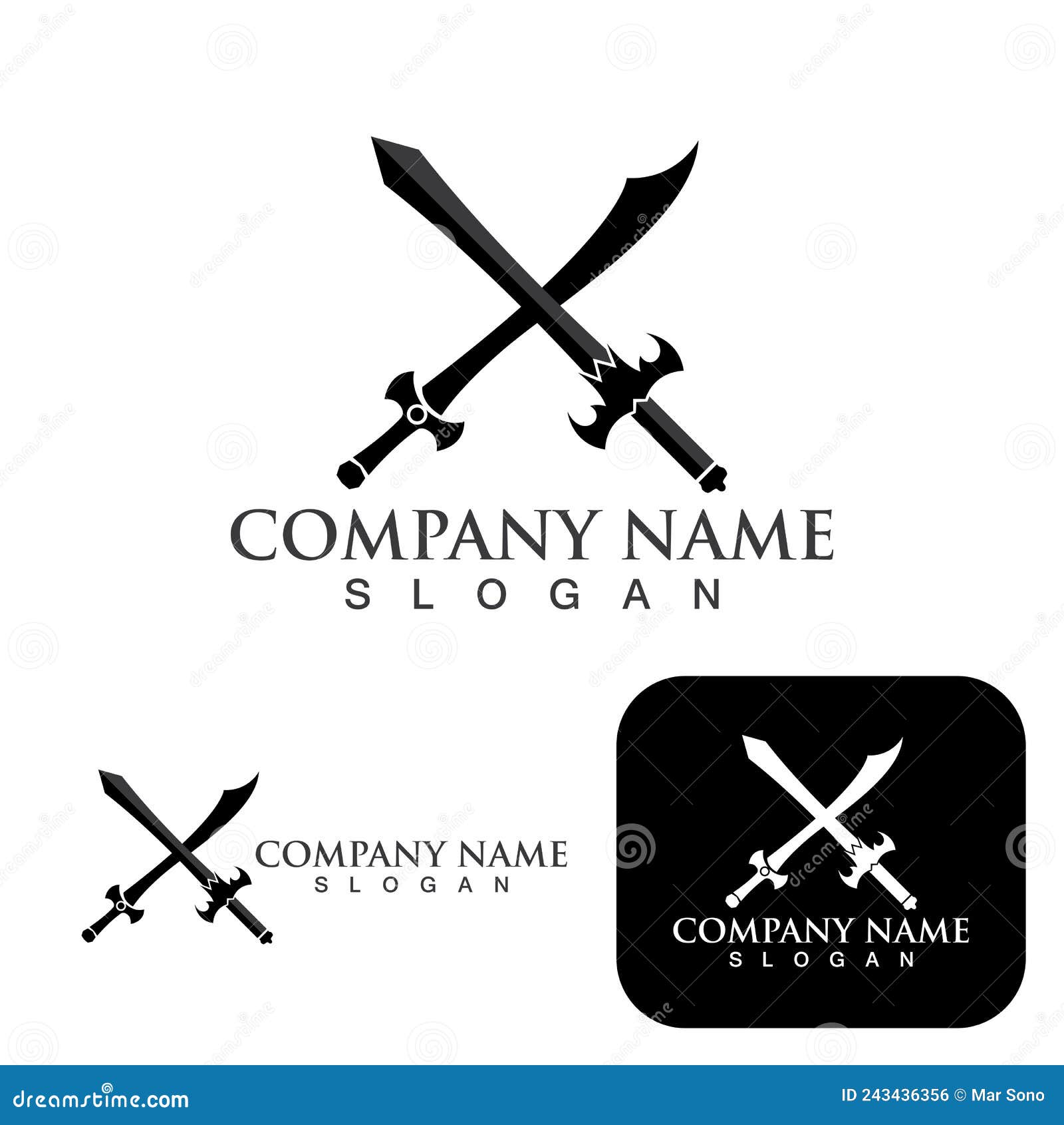 Sword Game Item Vector Symbol Logo Template Stock Illustration ...